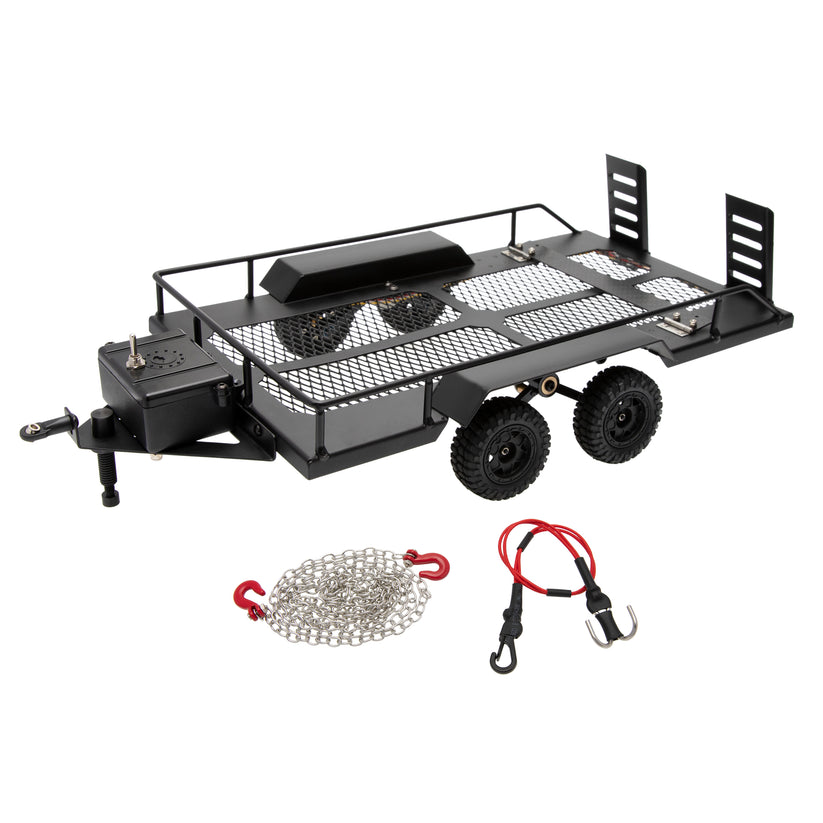 MEUS Racing RC Trailer for Hauling Behind Car with Hitch Mount and Hau