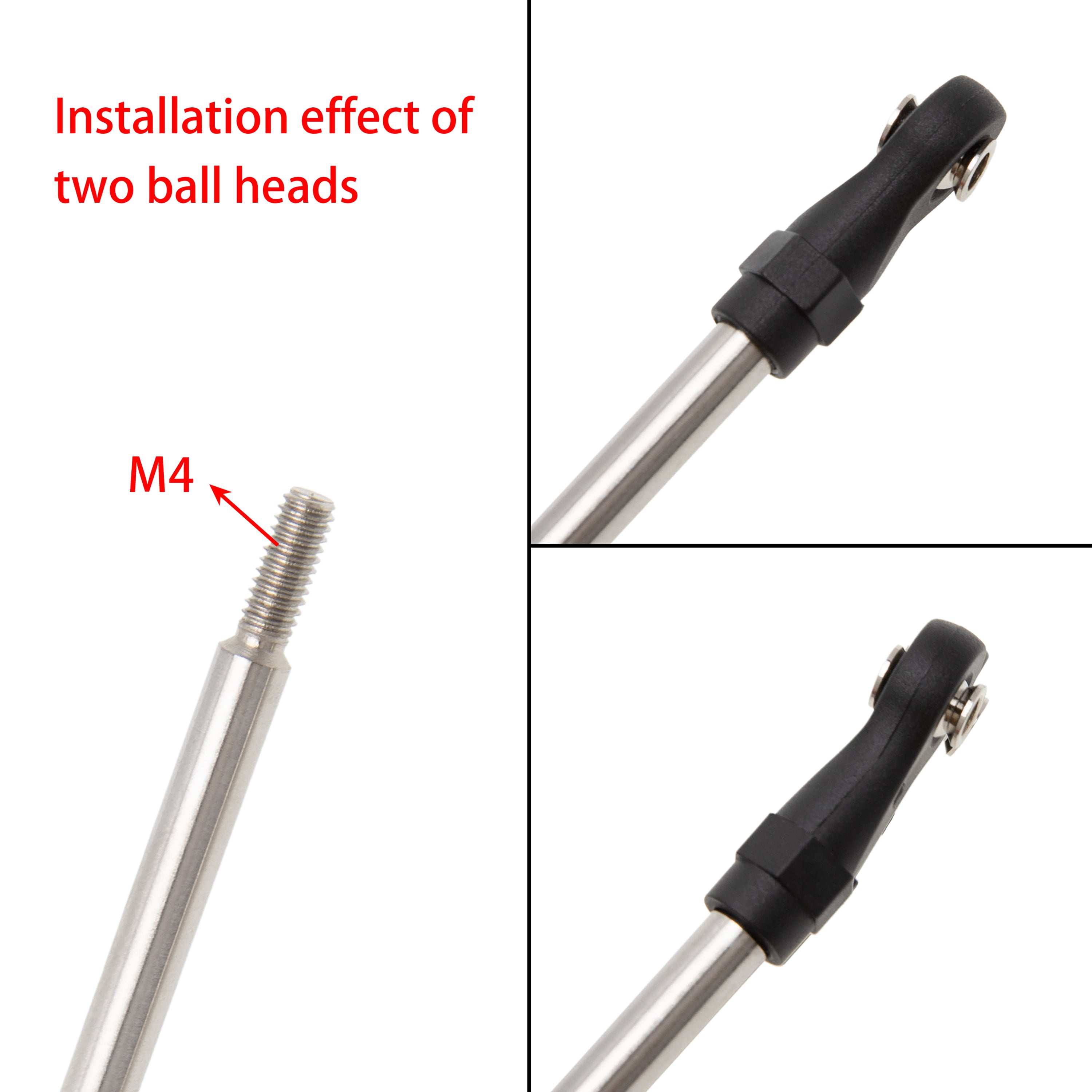 MEUS Racing Steel Link Rods Linkage Kit for TRX-4 SCX10 Tamiya CCO1