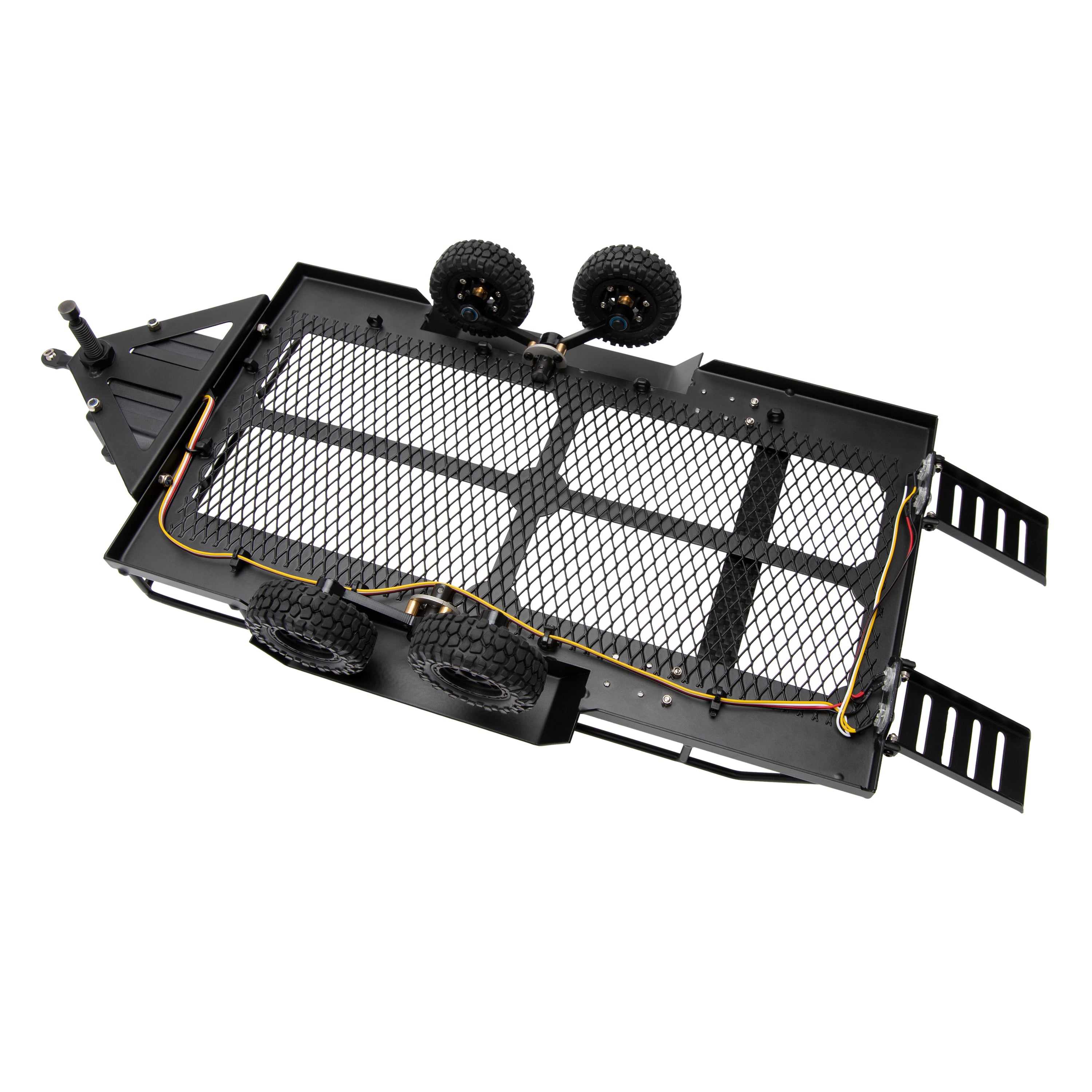 MEUS Racing RC Trailer for Hauling Behind Car with Hitch Mount and Hau