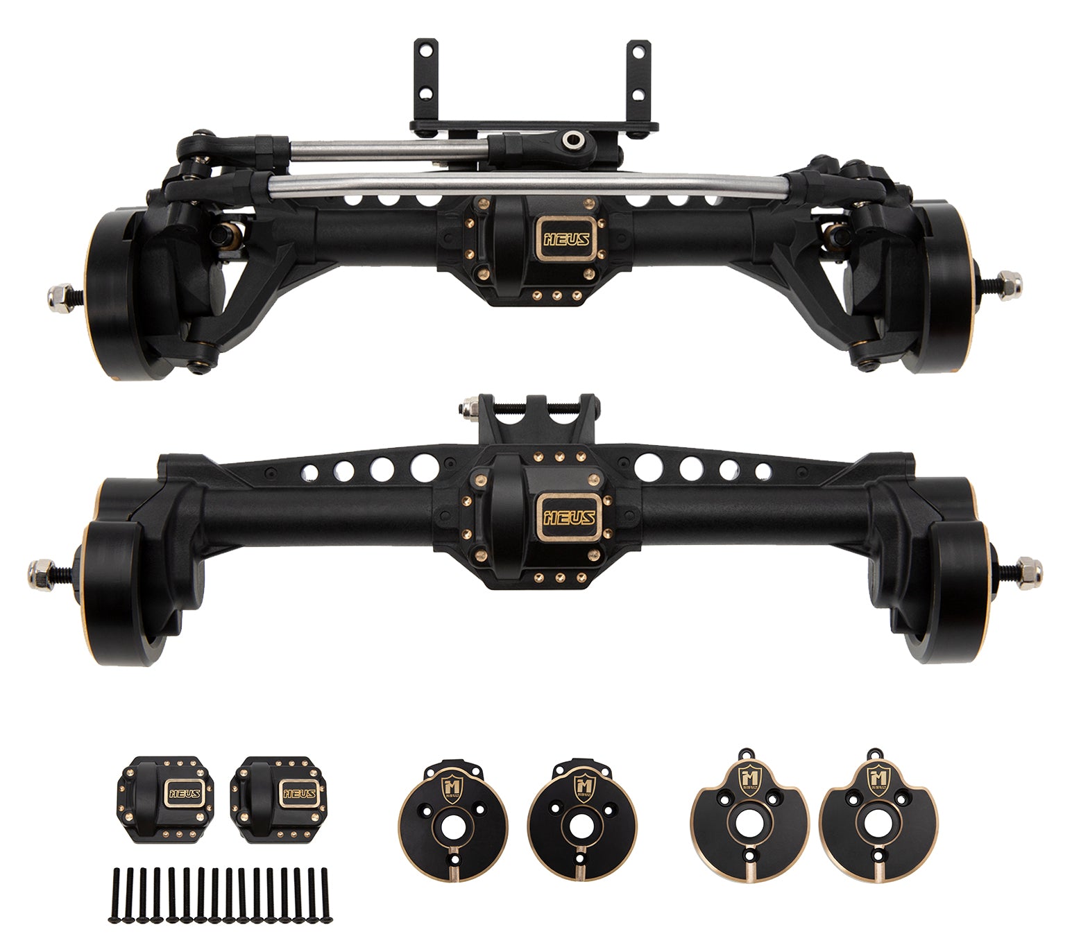 MEUS Racing 1/10 Brass Front and Rear Axle Gear Cover Differential Fac