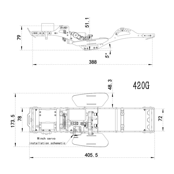 MEUS Racing RC LCG-GOLD RUSH V1 Carbon Fiber Chassis Frame DIY Kit Gea