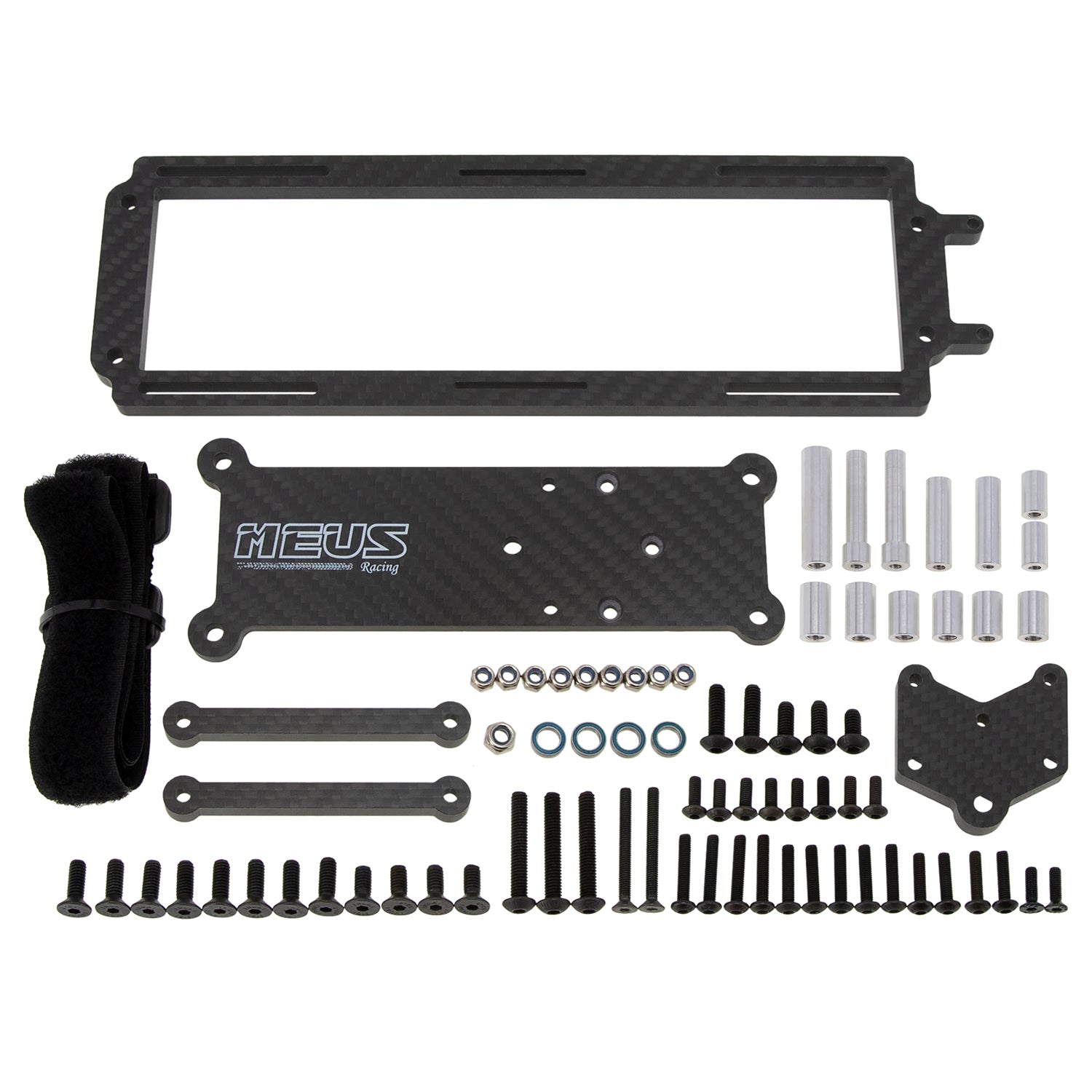 MEUS Racing 2WD Slash Carbon Fiber LCG Chassis with Wheelie Bar for 1/