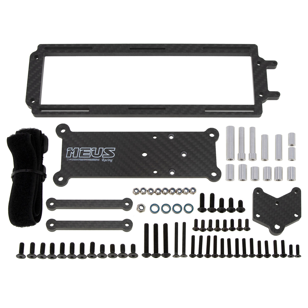 MEUS Racing 2WD Slash Carbon Fiber LCG Chassis with Wheelie Bar for 1/