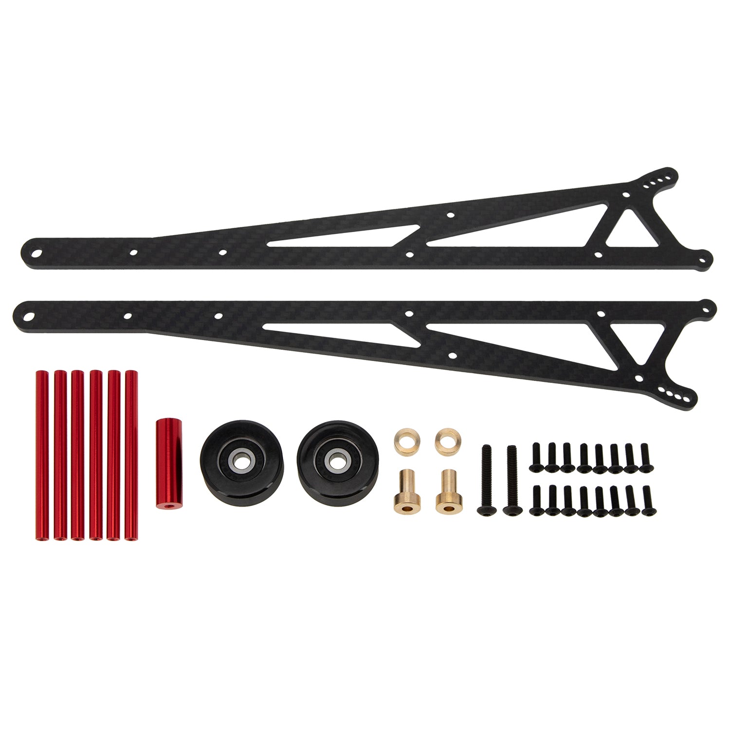 MEUS Racing 2WD Slash Carbon Fiber LCG Chassis with Wheelie Bar for 1/