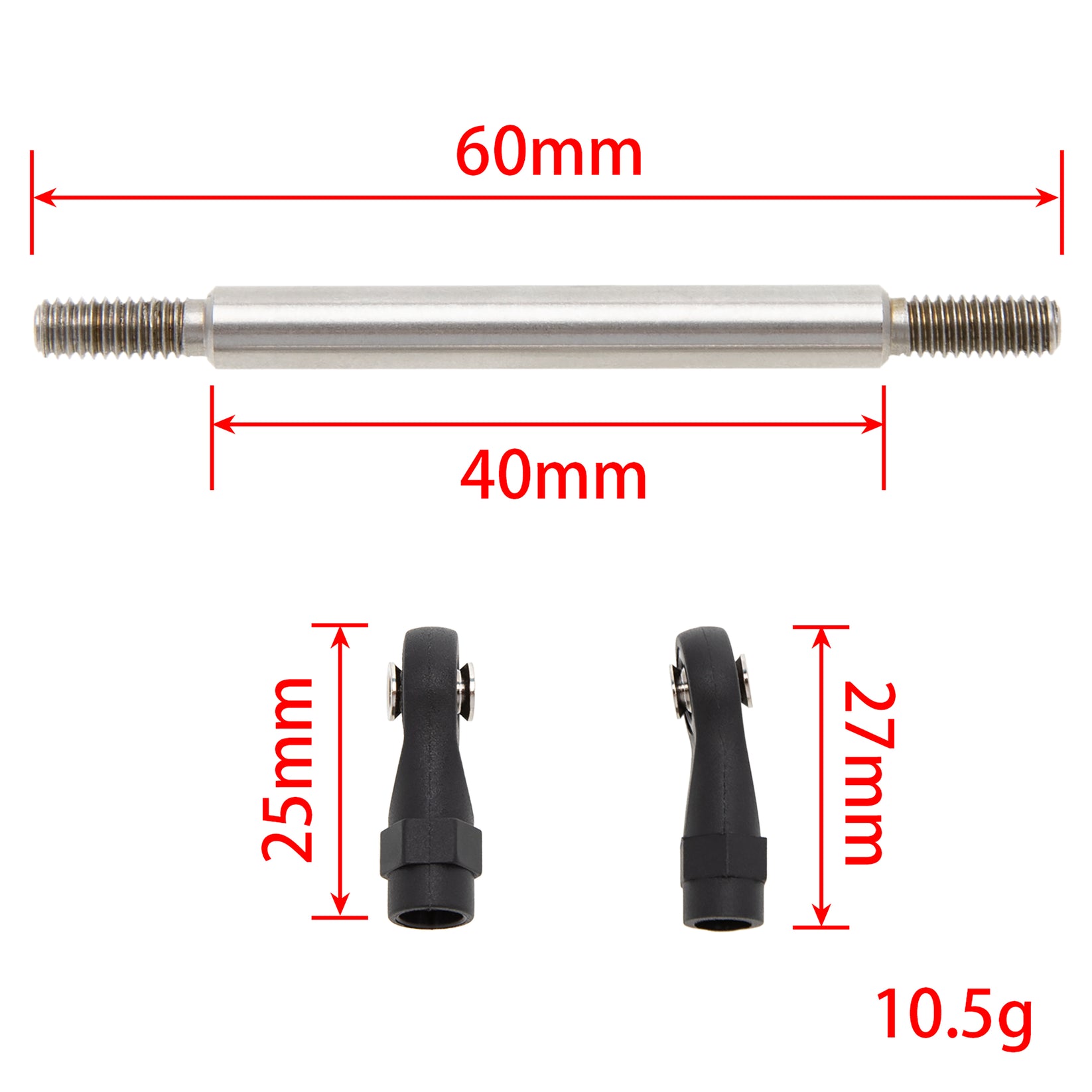 MEUS Racing Steel Link Rods Linkage Kit for TRX-4 SCX10 Tamiya CCO1