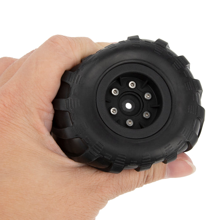 MEUS Racing 4PCS 1.0" RC Monster Truck Rim Tire Set for Axial SCX24 FM