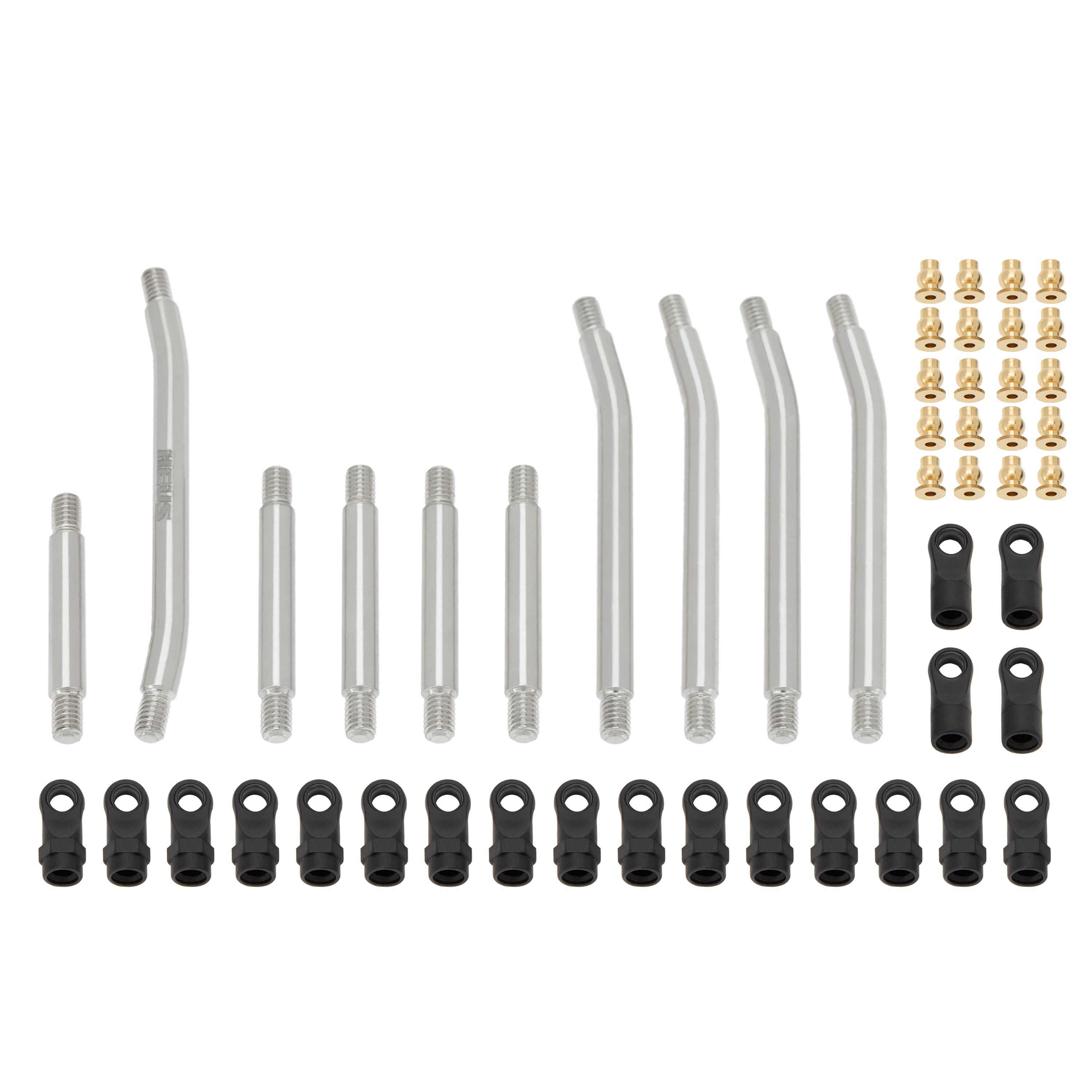 MEUS Racing Metal High Clearance Chassis & Steering Links Set for 1/24 ...