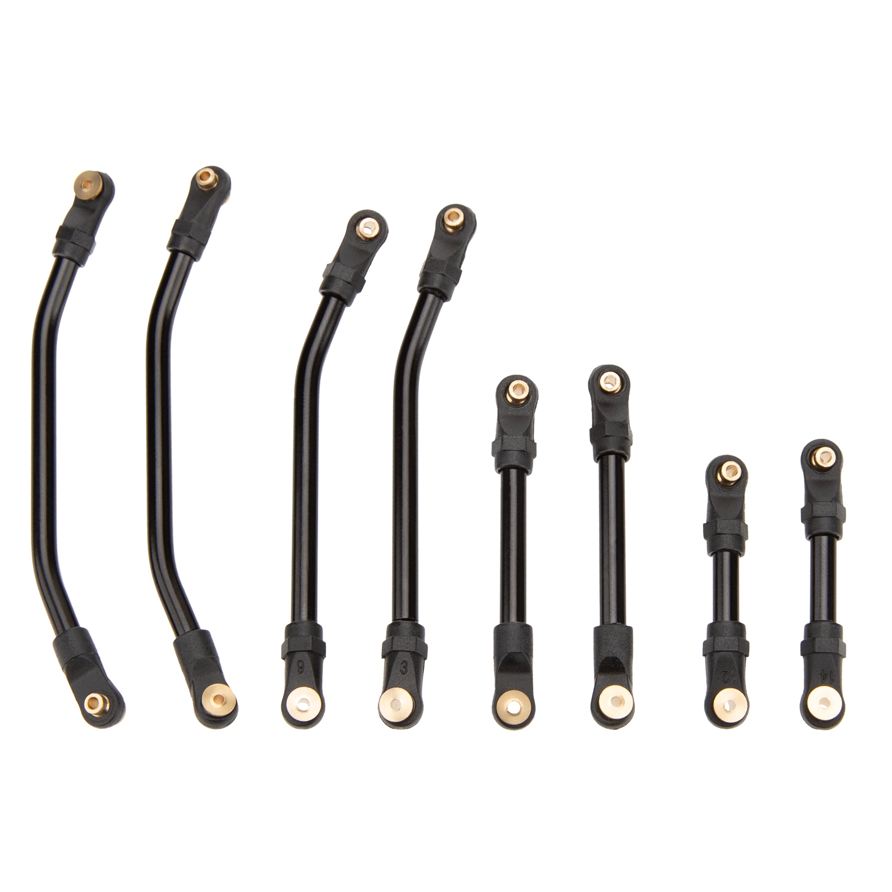 MEUS Racing SCX24 Deadbolt Double Bent High Clearance Chassis Links