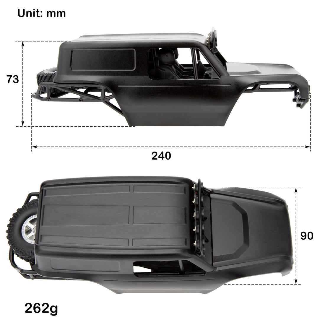 MEUS Racing MB18 Pro Aluminum Body Shell & Frame Kit for TRX4M Defende