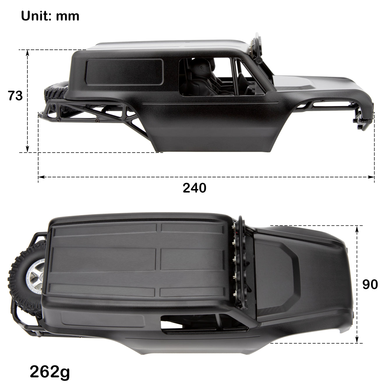 MEUS Racing MB18 Pro Aluminum Body Shell & Frame Kit for TRX4M Defende