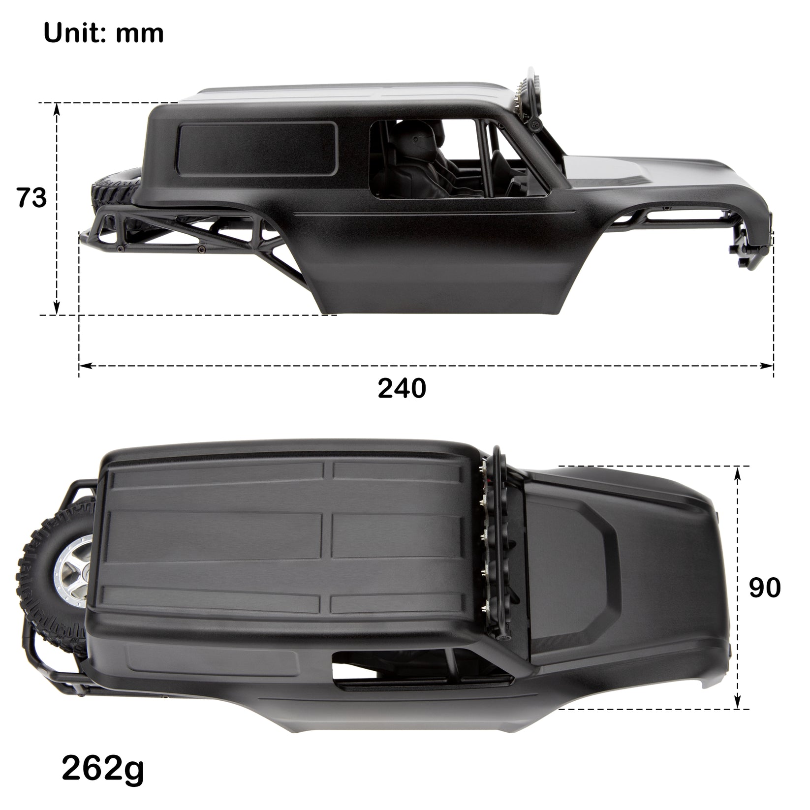 MEUS Racing MB18 Pro Aluminum Body Shell & Frame Kit for TRX4M Defende