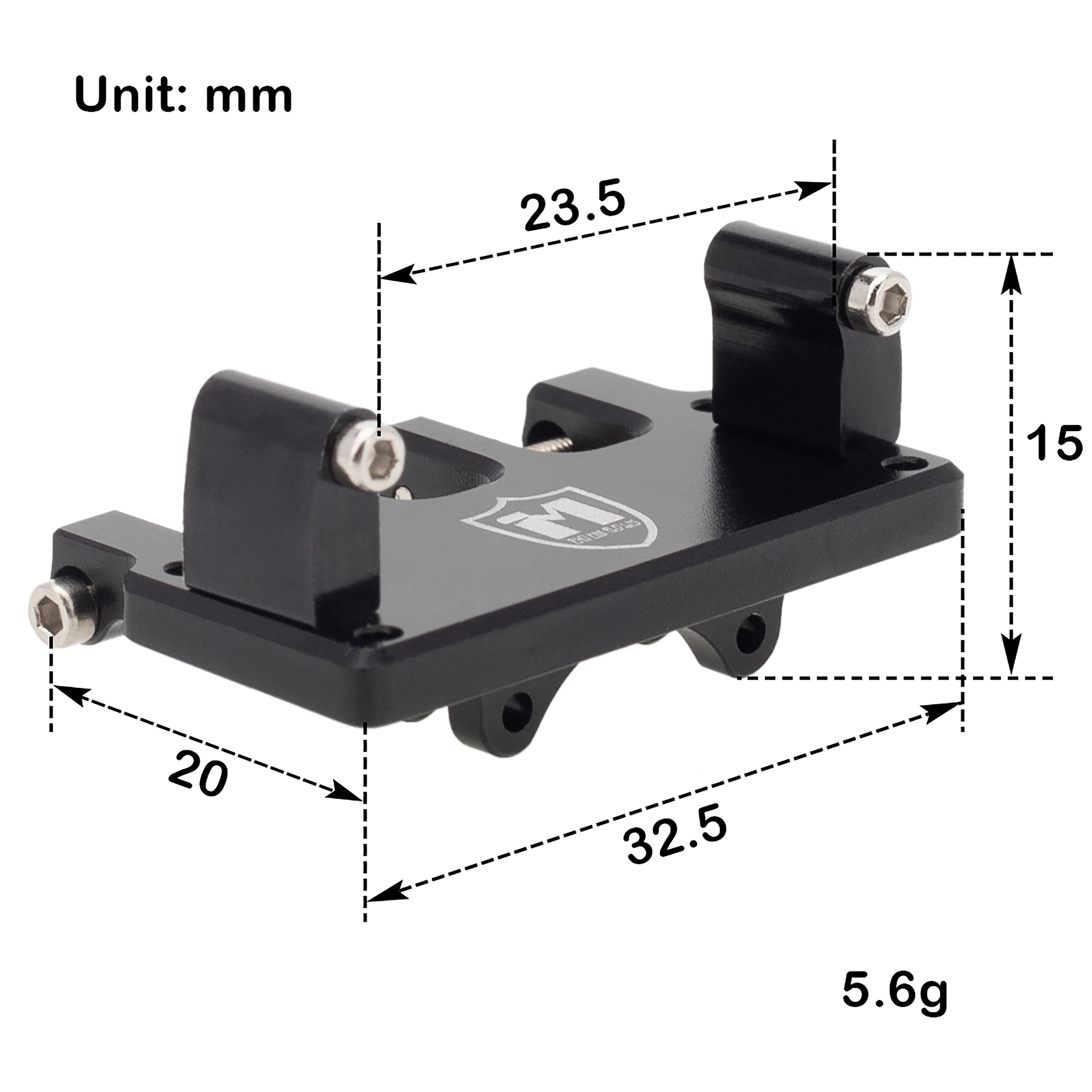 MEUS Racing Aluminum Servo Mount for 1/24 MEUS SCX24 Isokinetic Front
