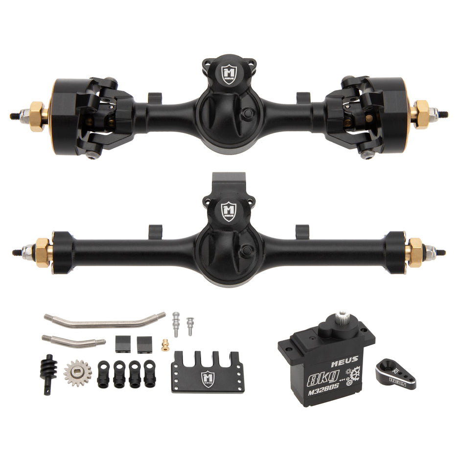 MEUS Racing SCX24 Metal V2 Isokinetic Front Rear Axles with Servo Set ...