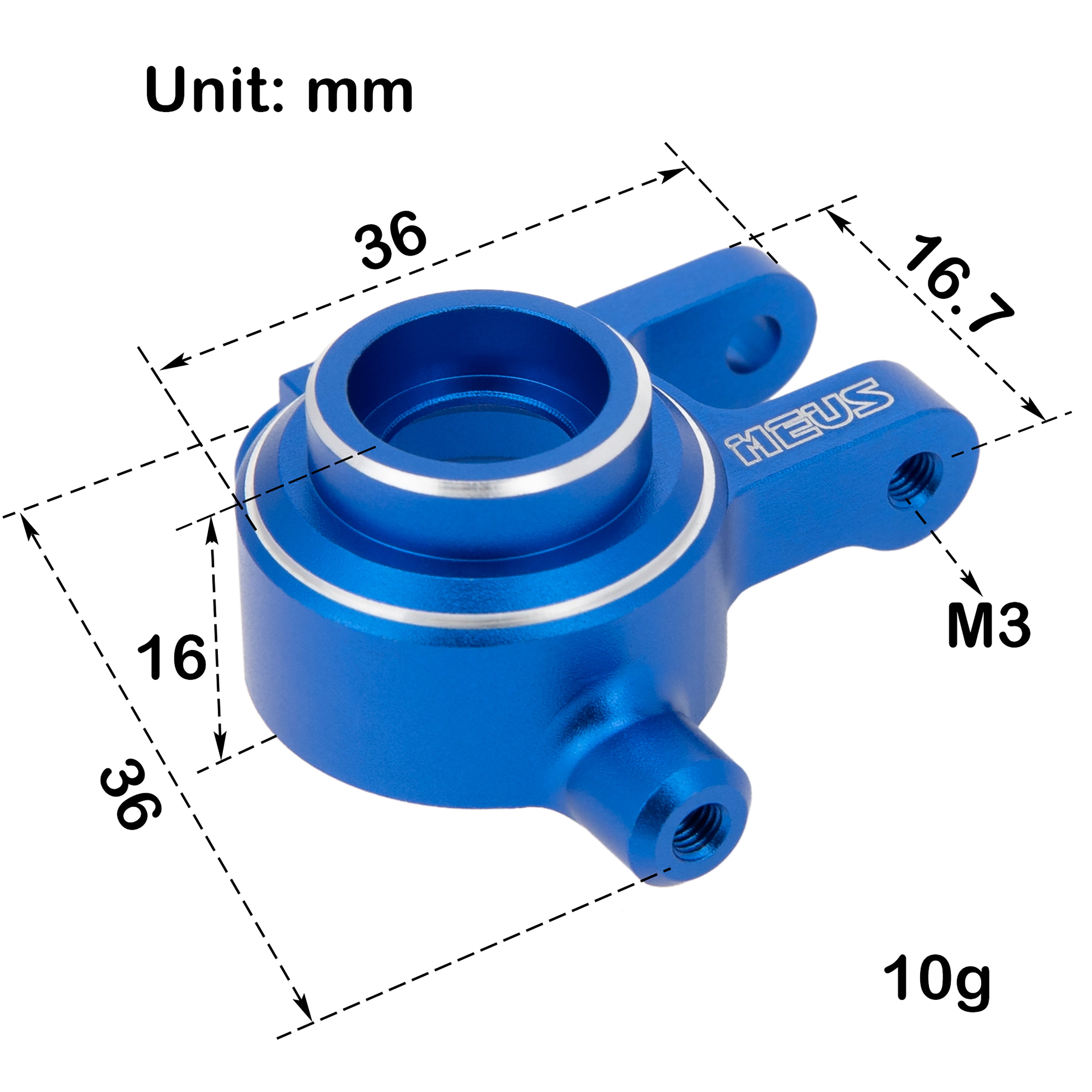 MEUS Racing Aluminum Steering Knuckles for Traxxas 1/10 Ford F-150 Rap