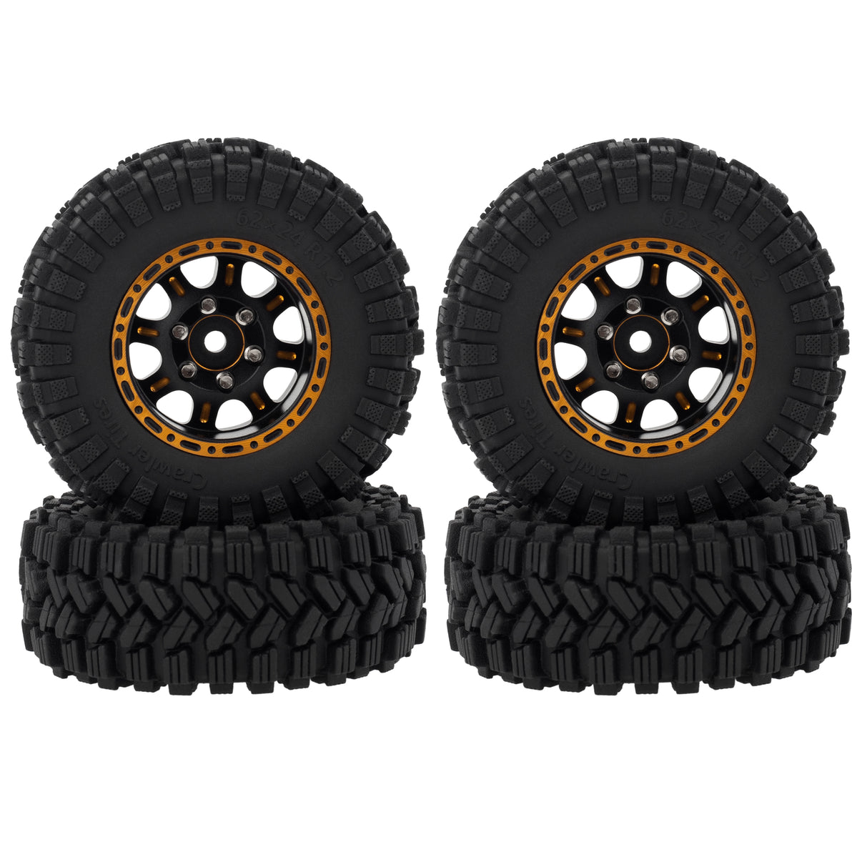MEUS Racing 1.2-inch Beadlock Wheels Brass Rim+ Aluminum 1.0(plus) Tir