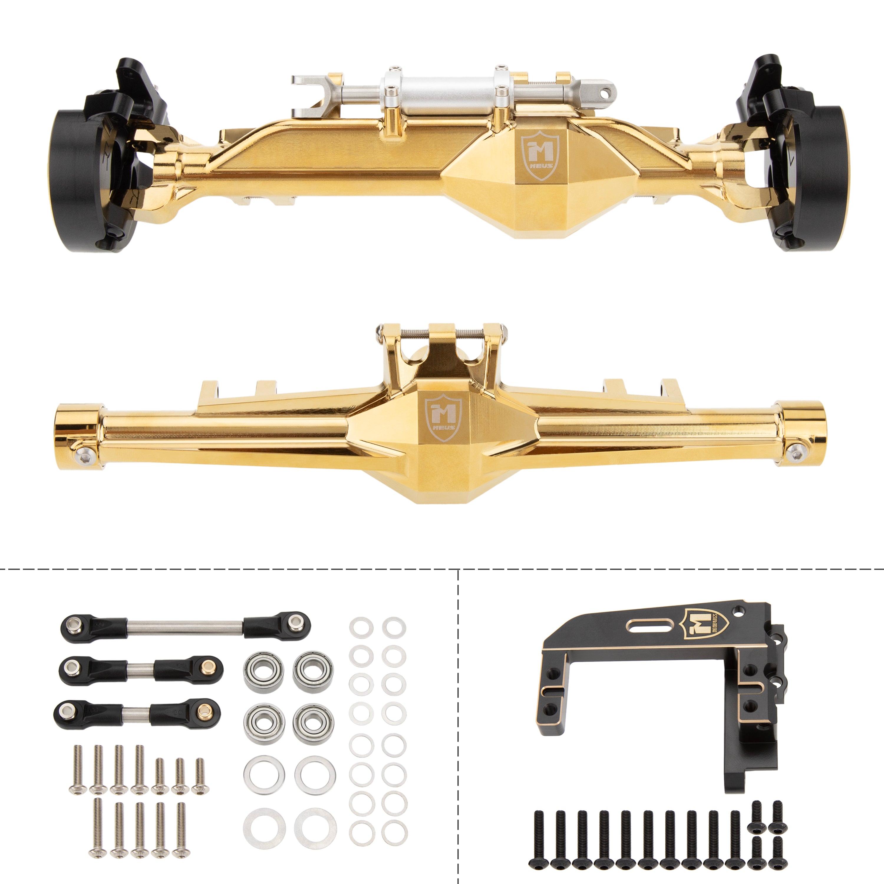 MEUS Racing Metal H10 Optic Straight Front Rear Axles Housings for 1/10 ...