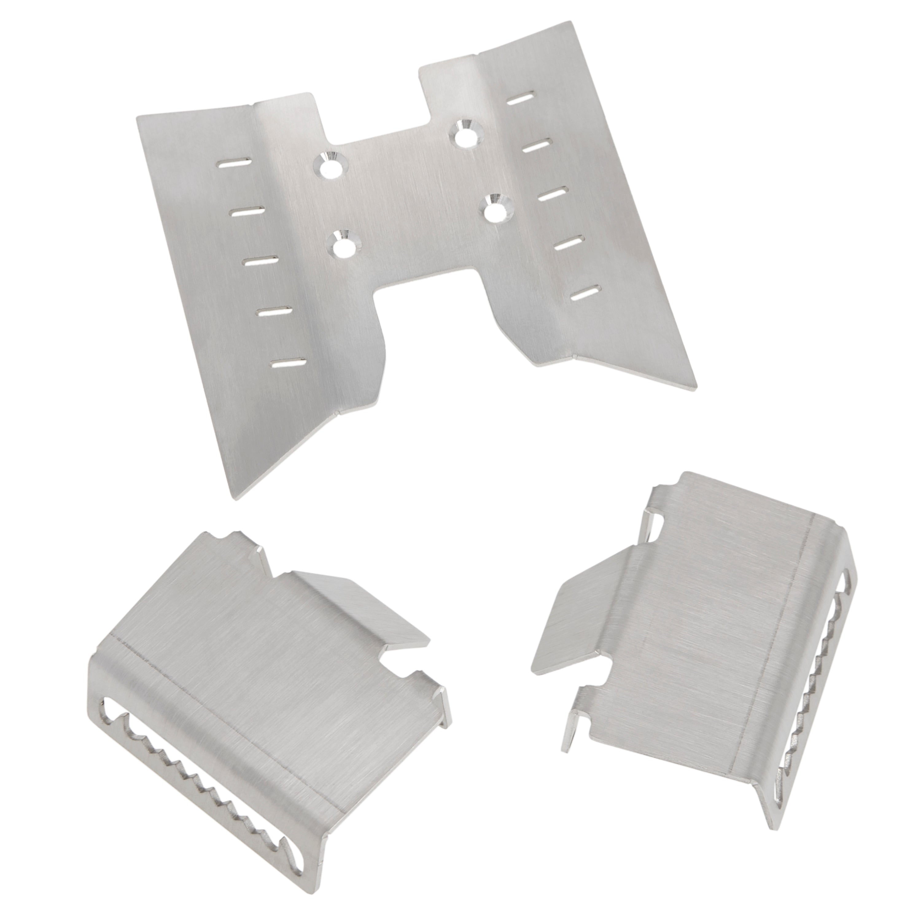 MEUS RACING Stainless Steel Skid Plate Chassis Armor Kit for AXIAL 1/1