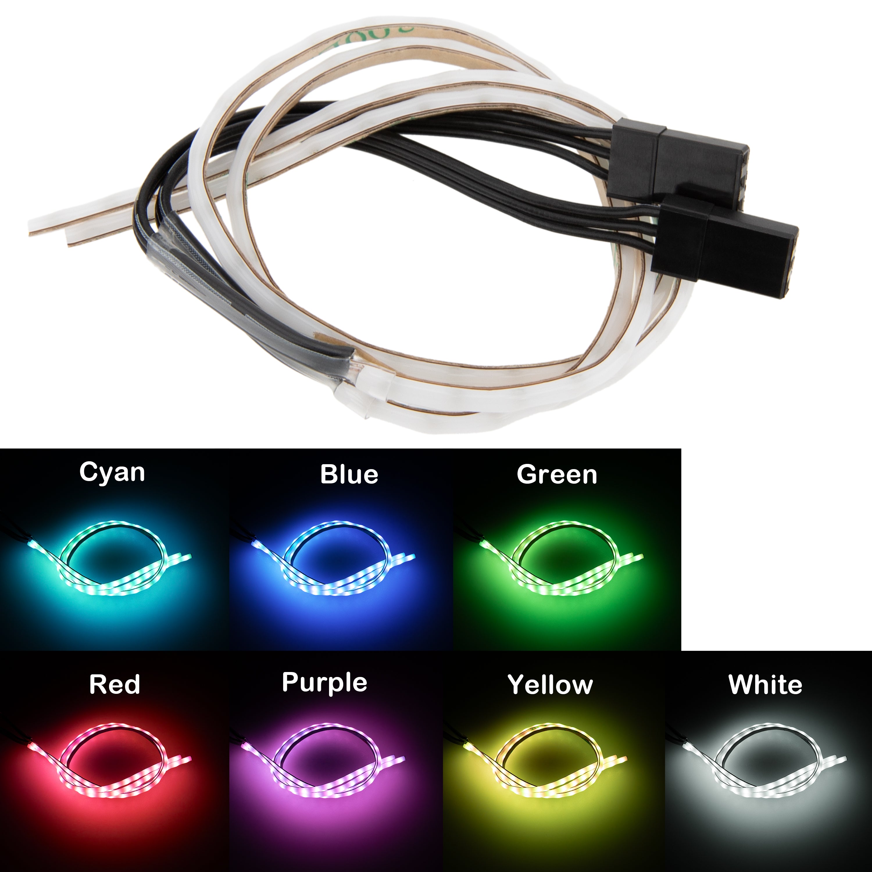 MEUS Racing RGB V2 LED Colored Light Strip Flexible Cuttable for 1/24
