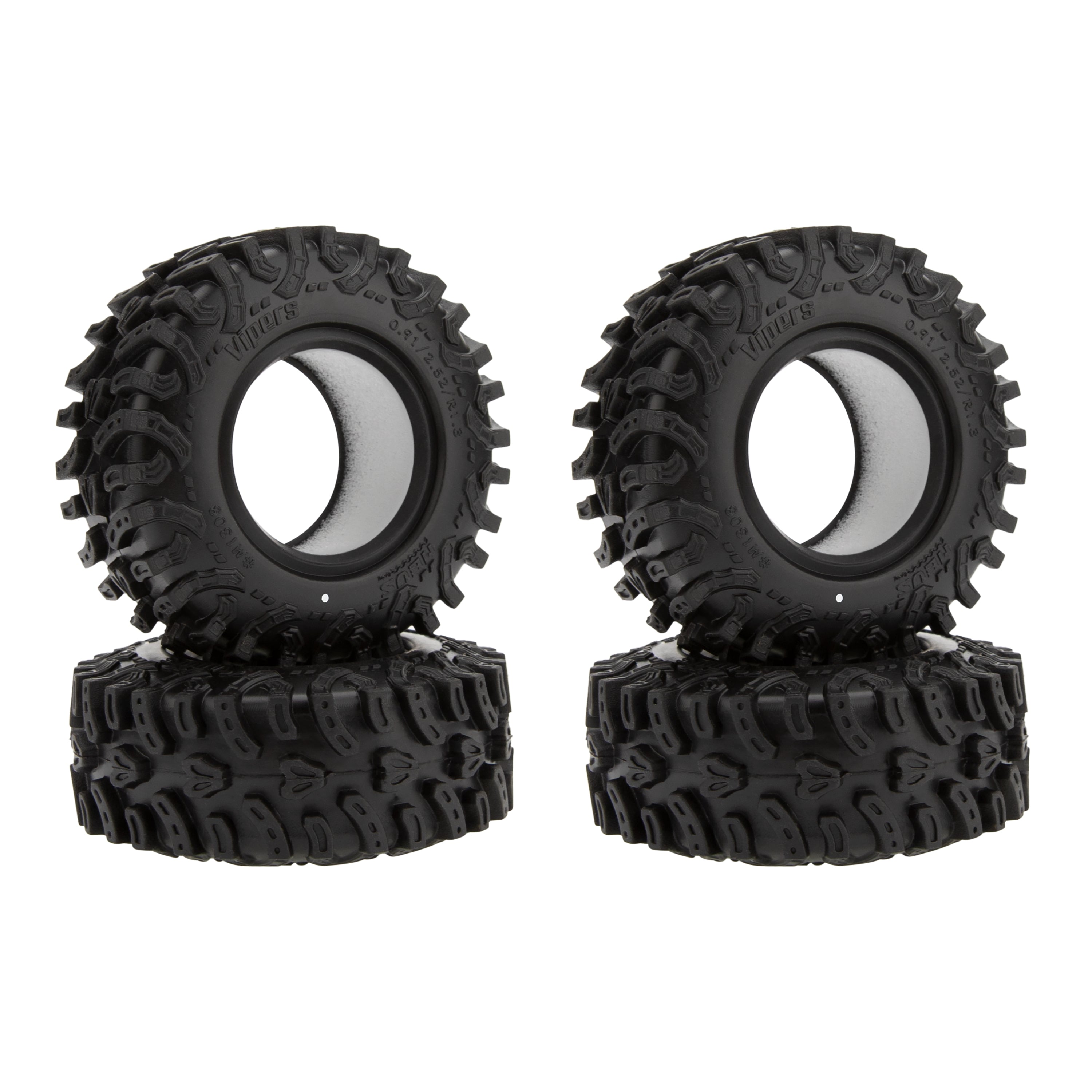 MEUS Racing 1.3-inch #M1303 RC Rubber Tires 64MM For 1/18 TRX4M 1/24 S