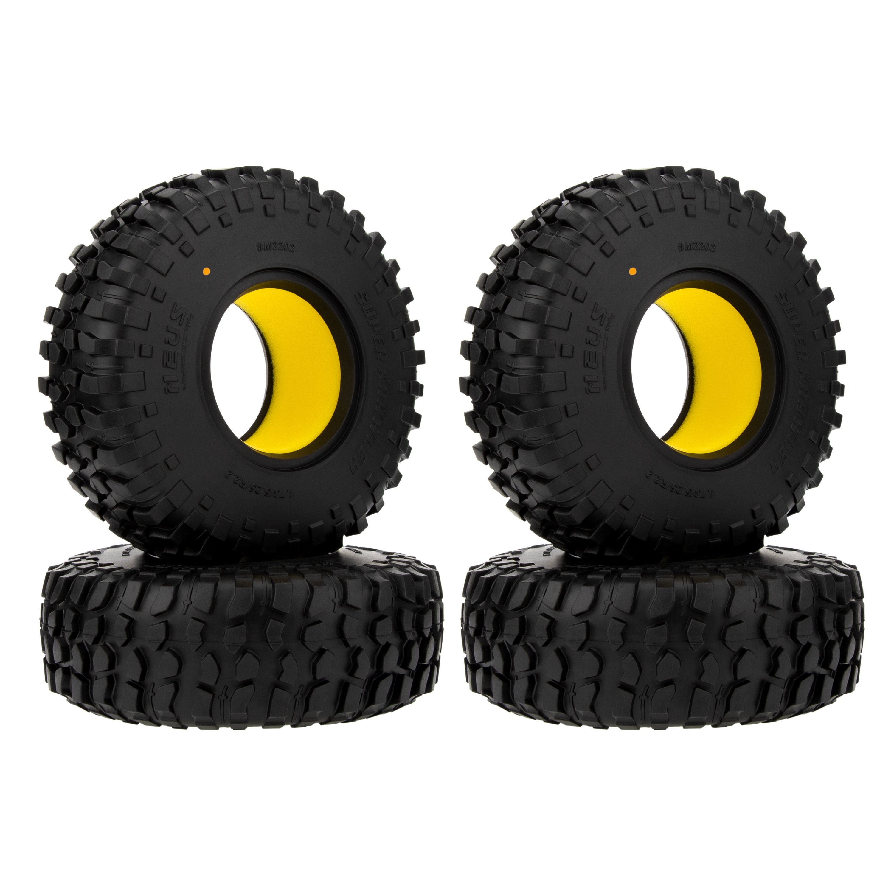 MEUS Racing 2.2-Inch Super Soft Rubber Tires for 1/10 SCX10 TRX4 Redcat ...
