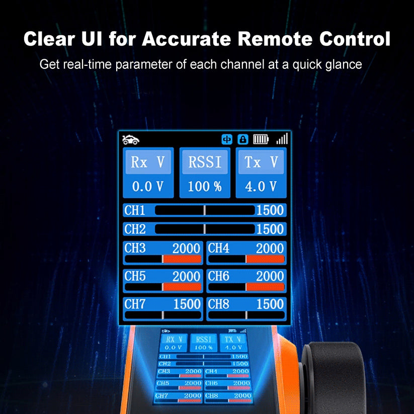MEUS Racing ME-8B RC Transmitter 8CH 2.4GHz & M-08A Receiver for 1/8 1