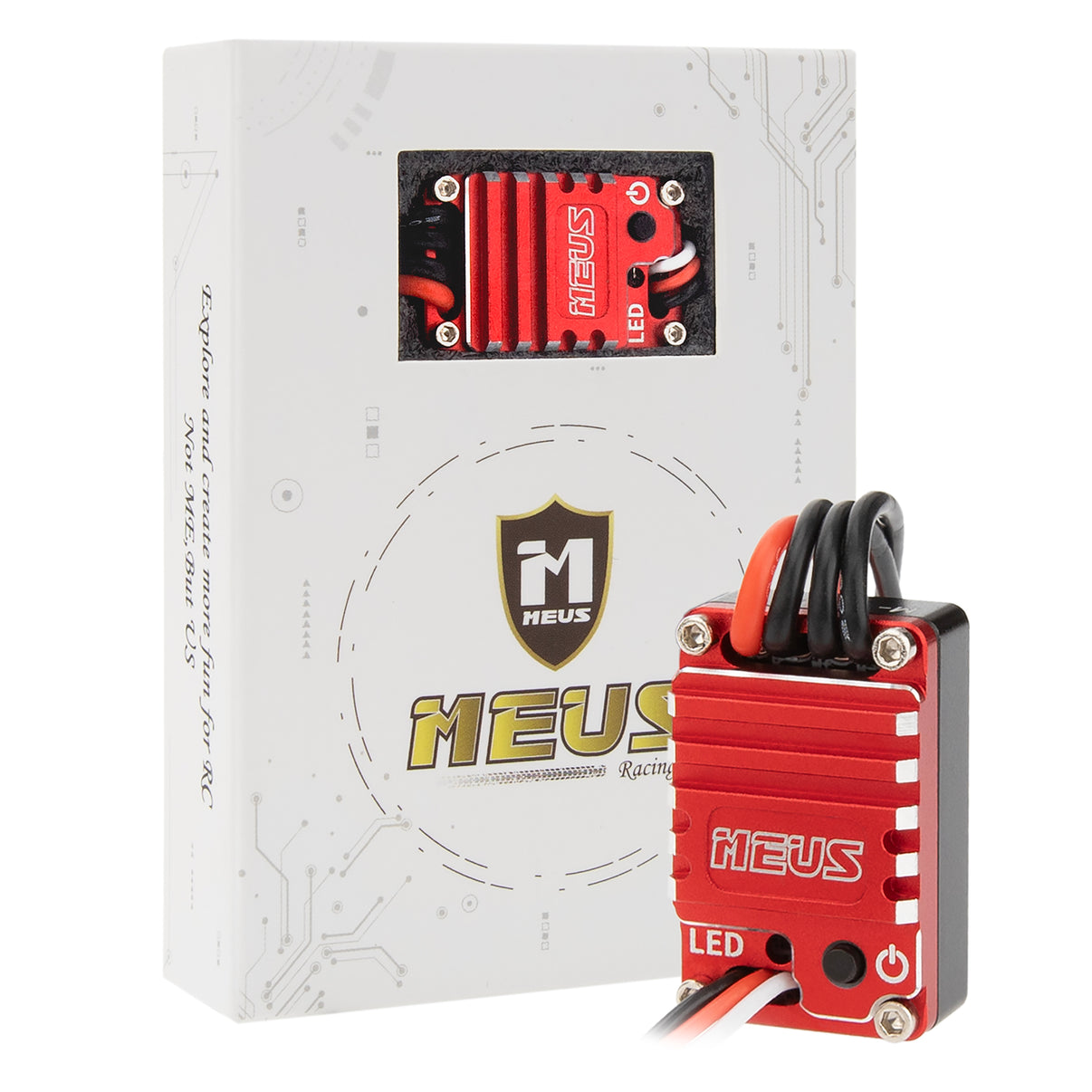 MEUS Racing ME25 25A Brushed Mini ESC for 1/24 SCX24 AX24 FCX24 1/18 T