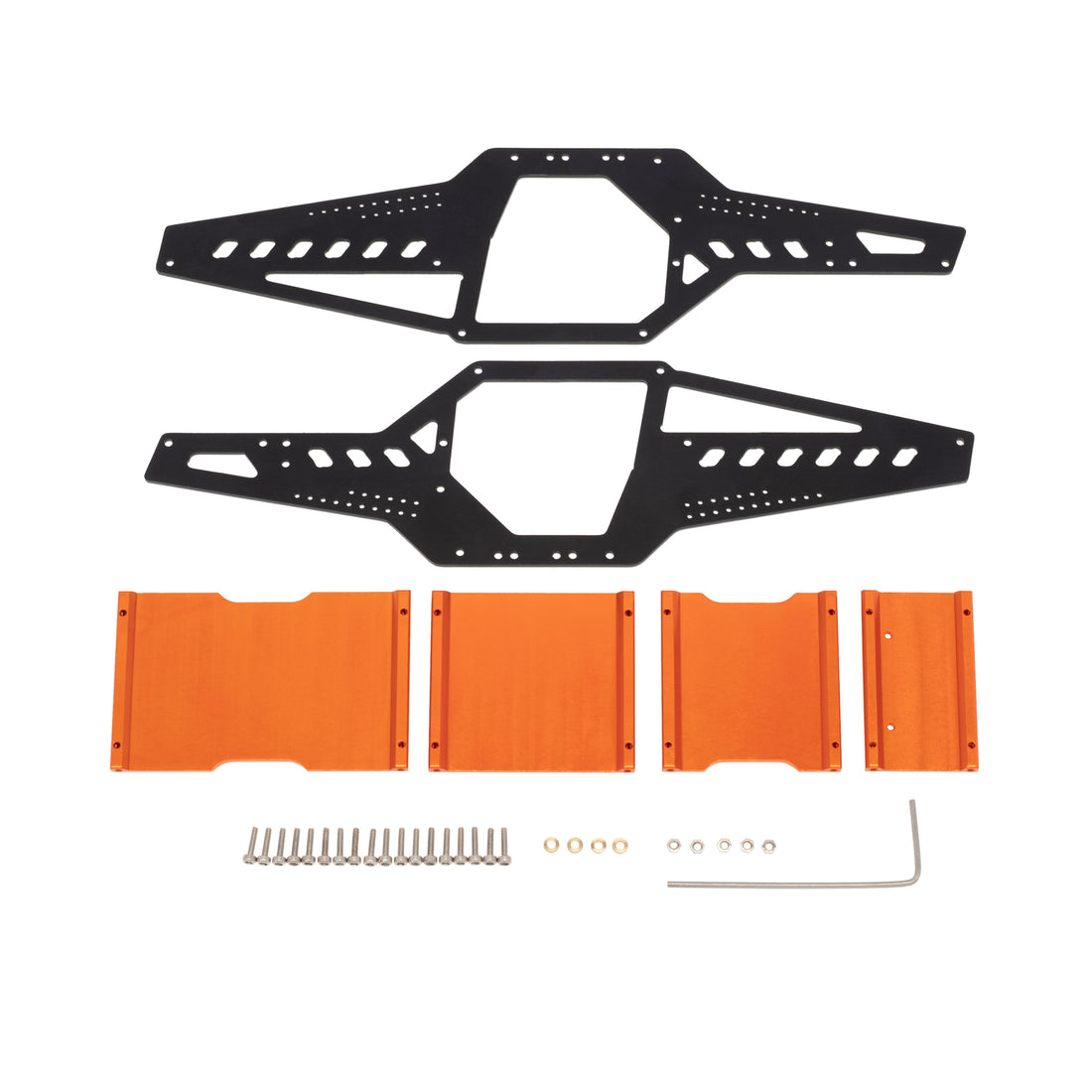 MEUS Racing SCX24 Aluminum Body Shell Carbon Fiber Chassis Frame for A
