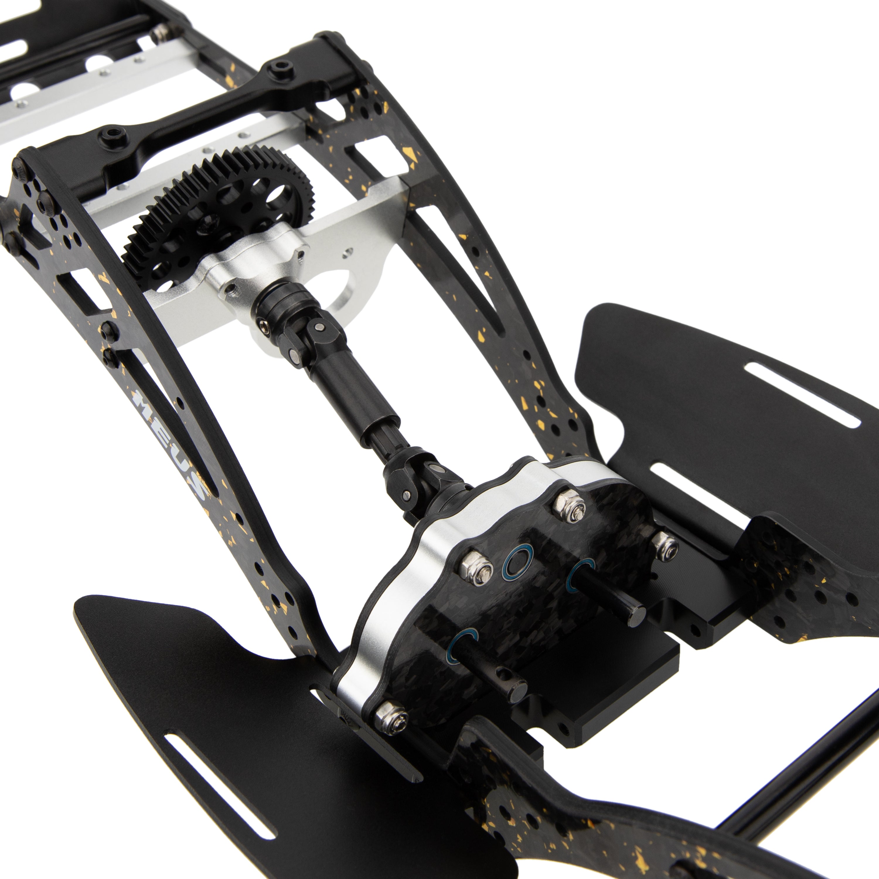 MEUS Racing RC LCG GOLD RUSH V2 Carbon Fiber Chassis & SCX10 Nylon Por