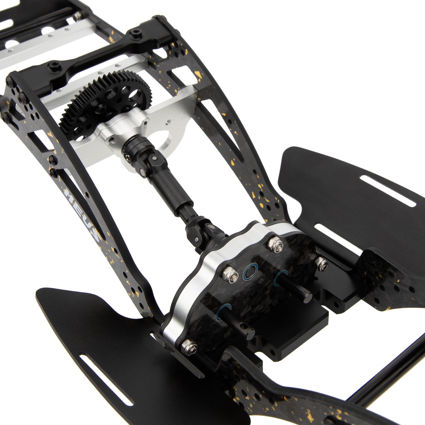 MEUS Racing RC LCG GOLD RUSH V2 Carbon Fiber Chassis & SCX10 Nylon Por