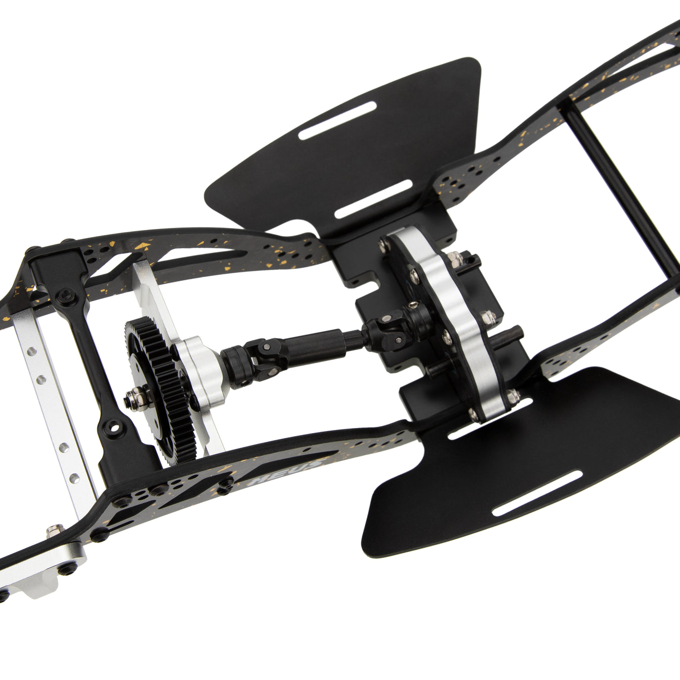 MEUS Racing RC LCG GOLD RUSH V2 Carbon Fiber Chassis & SCX10 Nylon Por