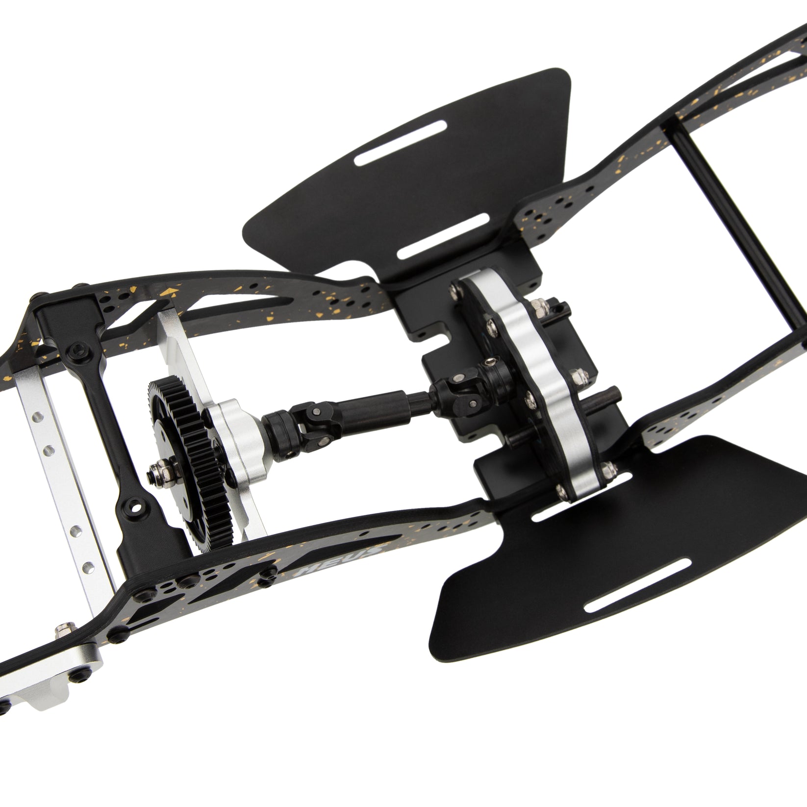 MEUS Racing RC LCG GOLD RUSH V2 Carbon Fiber Chassis & SCX10 Nylon Por