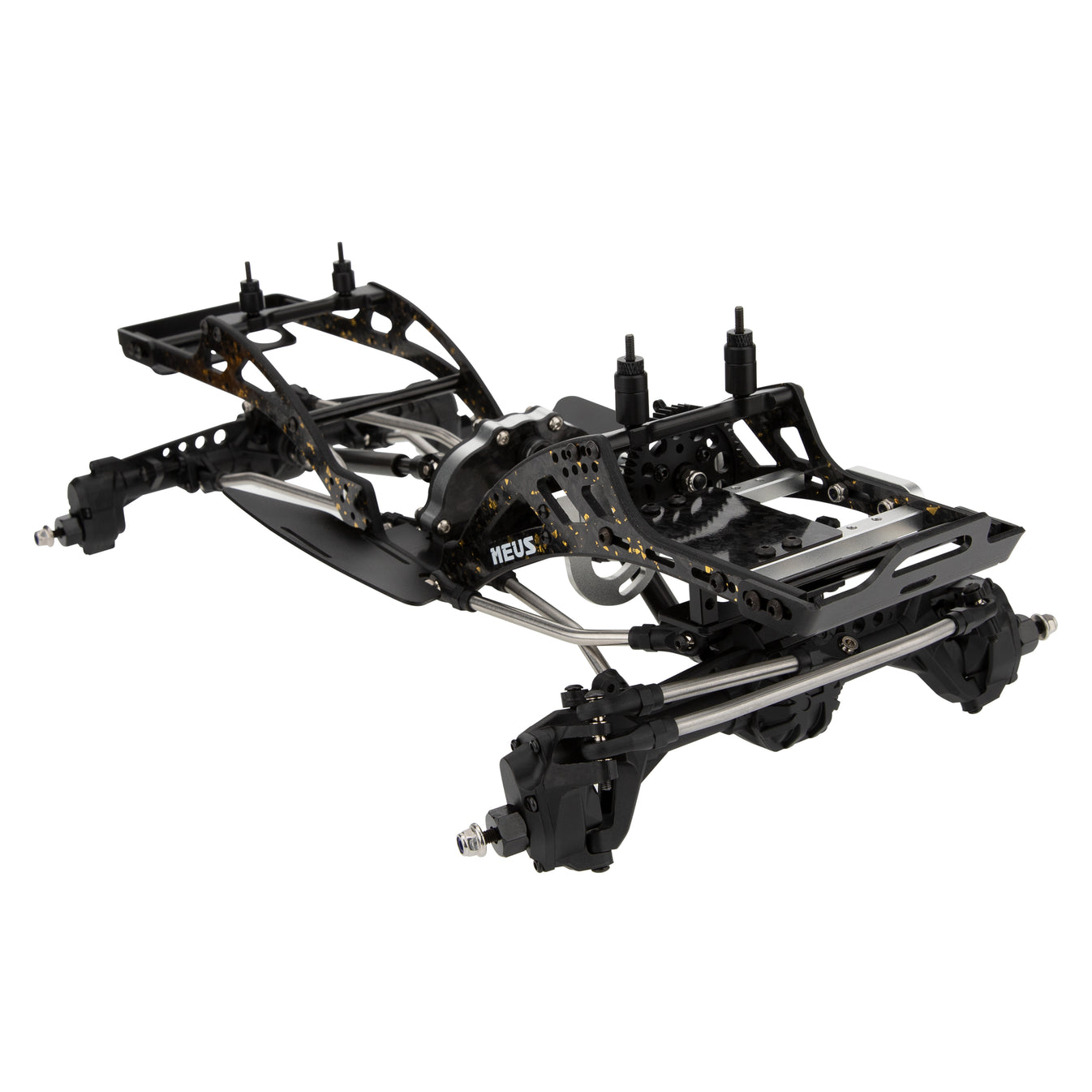 MEUS Racing RC LCG GOLD RUSH V2 Carbon Fiber Chassis & SCX10 Nylon Por
