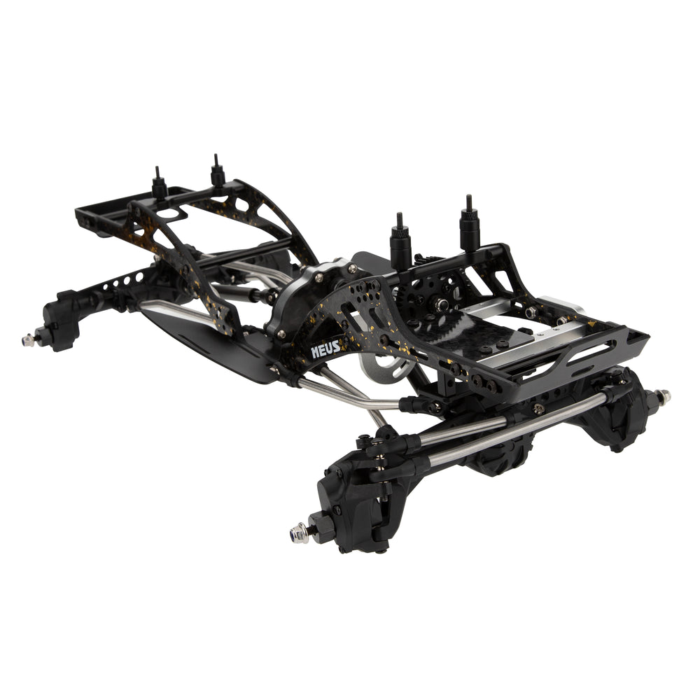 MEUS Racing RC LCG GOLD RUSH V2 Carbon Fiber Chassis & SCX10 Nylon Por