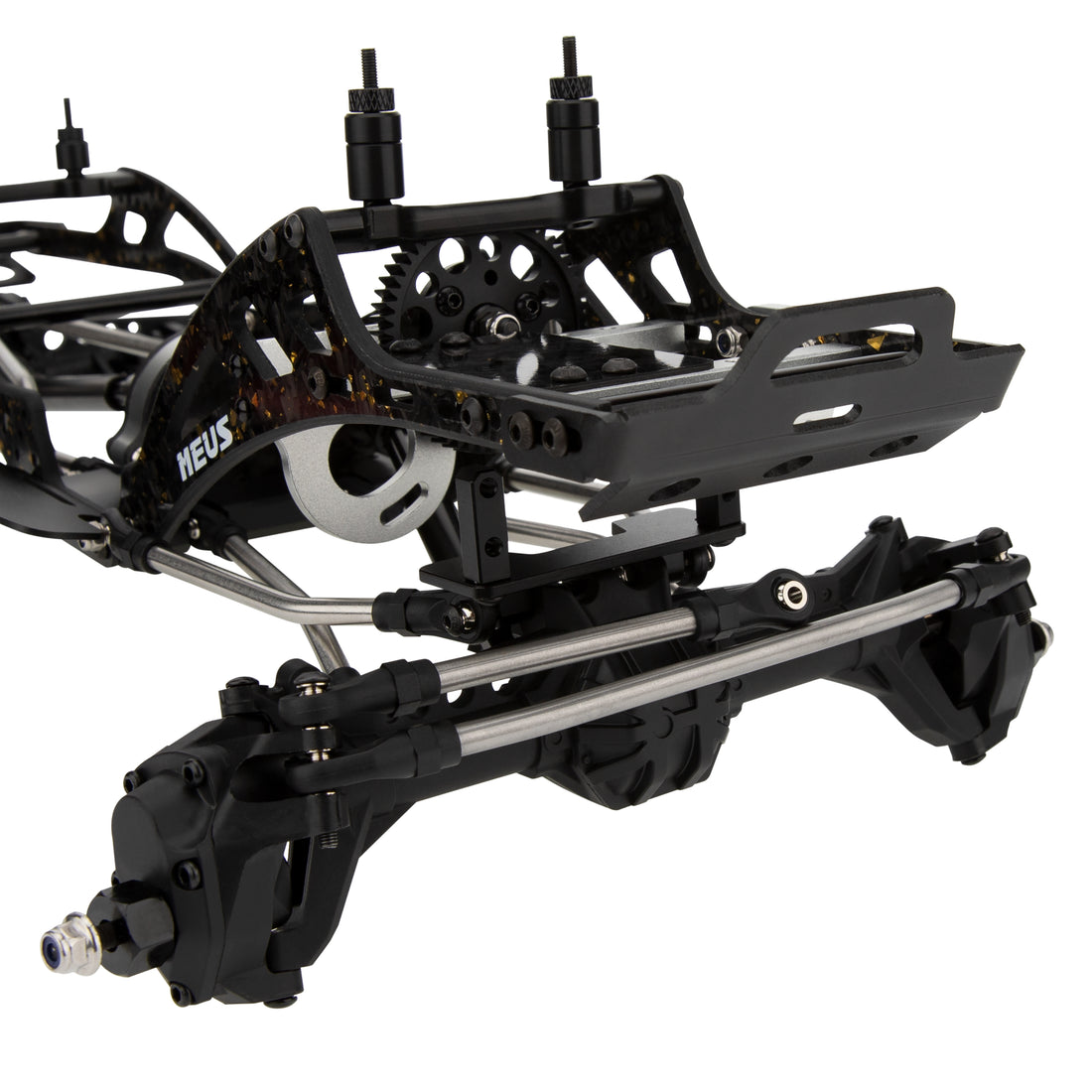 MEUS Racing RC LCG GOLD RUSH V2 Carbon Fiber Chassis & SCX10 Nylon Por