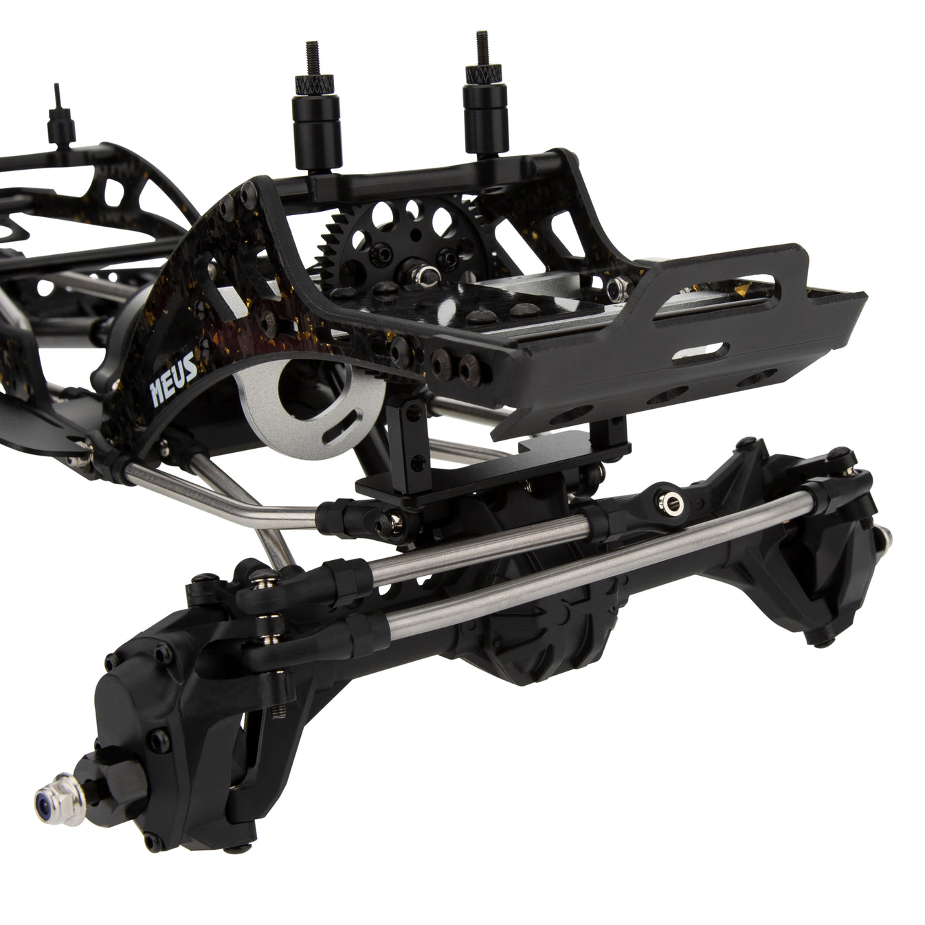 MEUS Racing RC LCG GOLD RUSH V2 Carbon Fiber Chassis & SCX10 Nylon Por