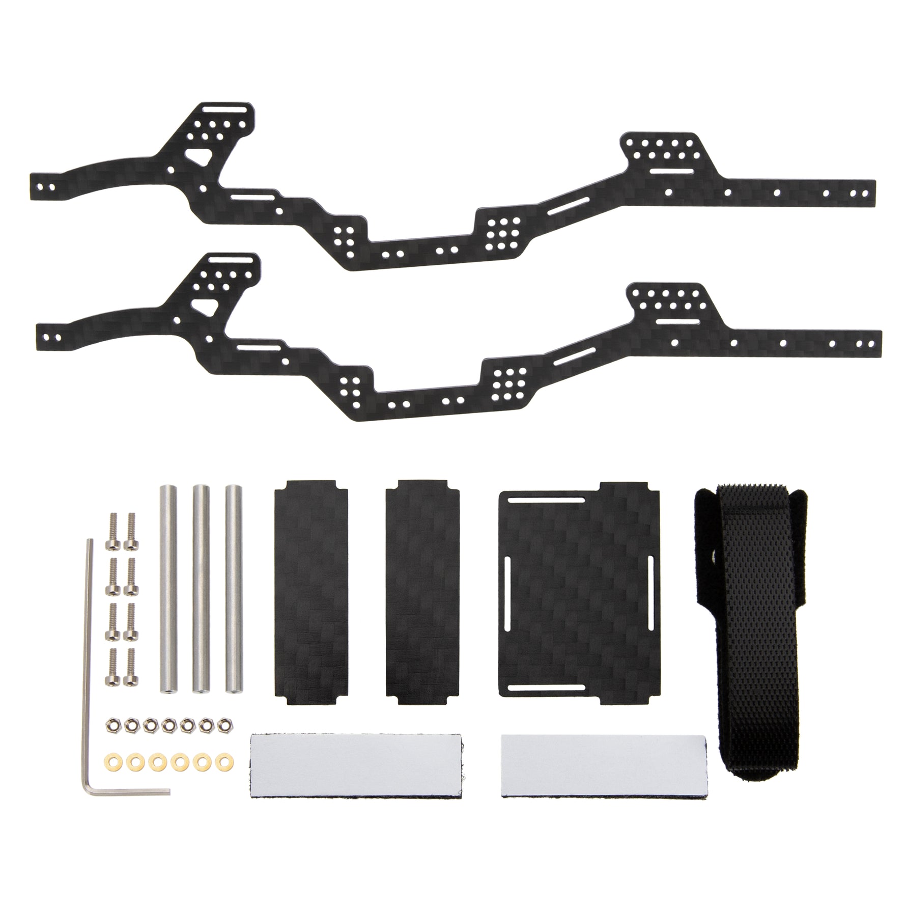MEUS Racing Carbon Fiber LCG Chassis Kit Frame Girder for Axial SCX24 Deadbolt JLU C10 Bronco 90081