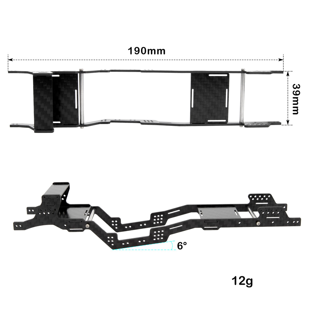 MEUS Racing LCG Carbon Fiber Chassis Kit Frame Girder-Low Center of Gr