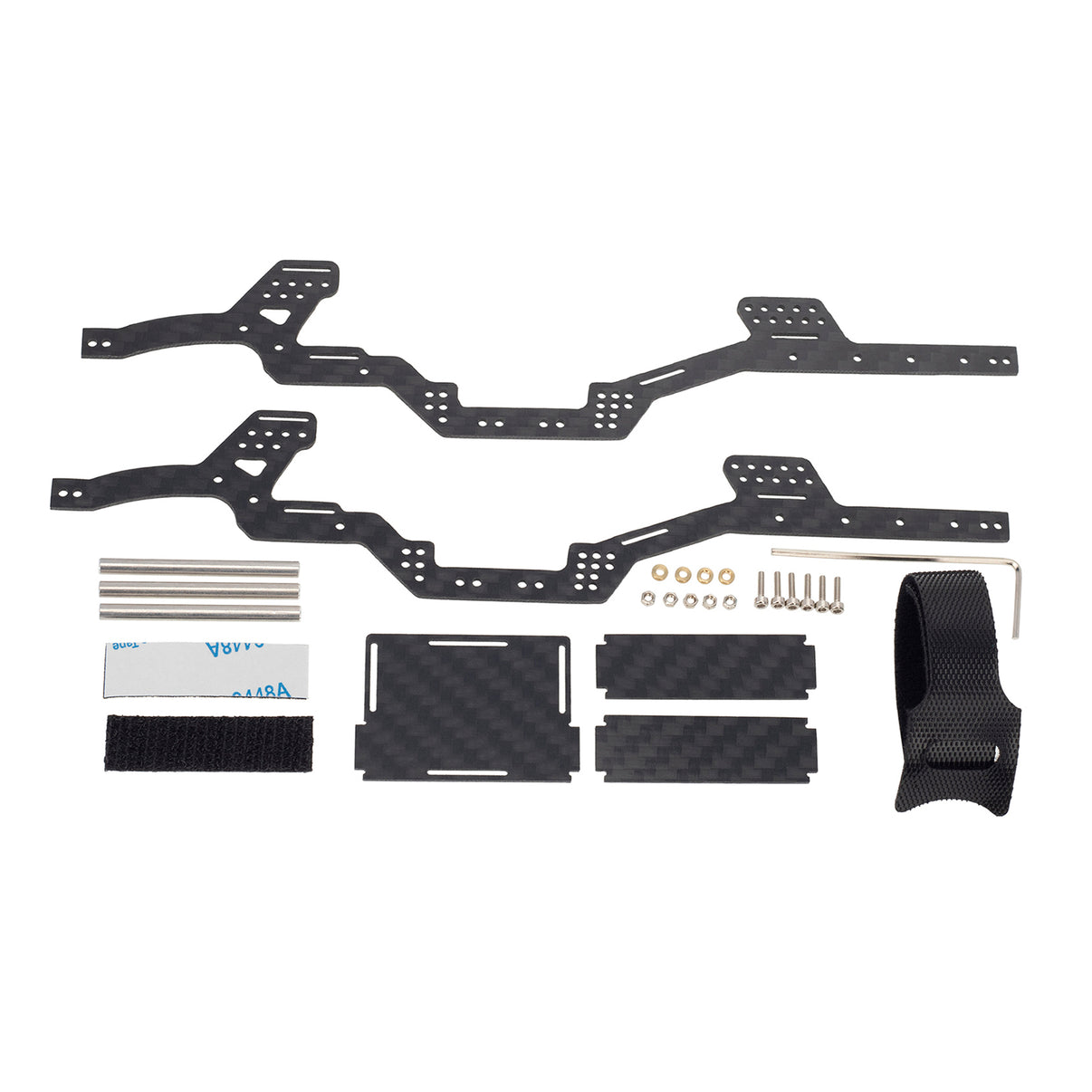 MEUS Racing Carbon Fiber LCG Chassis Kit Frame Girder for Axial SCX24 ...