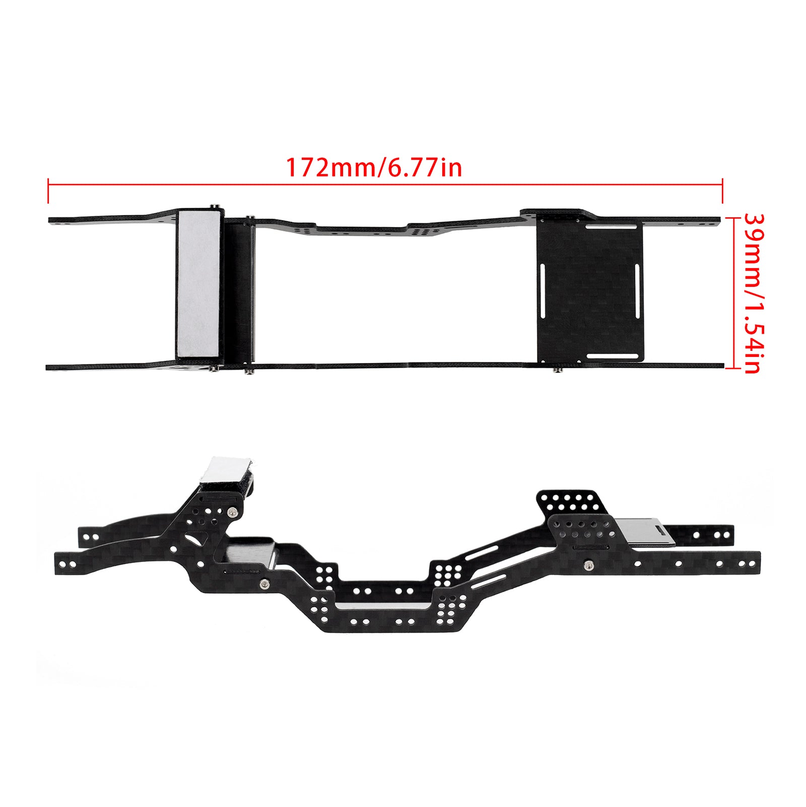 MEUS Racing Carbon Fiber LCG Chassis Kit Frame Girder for Axial SCX24 ...