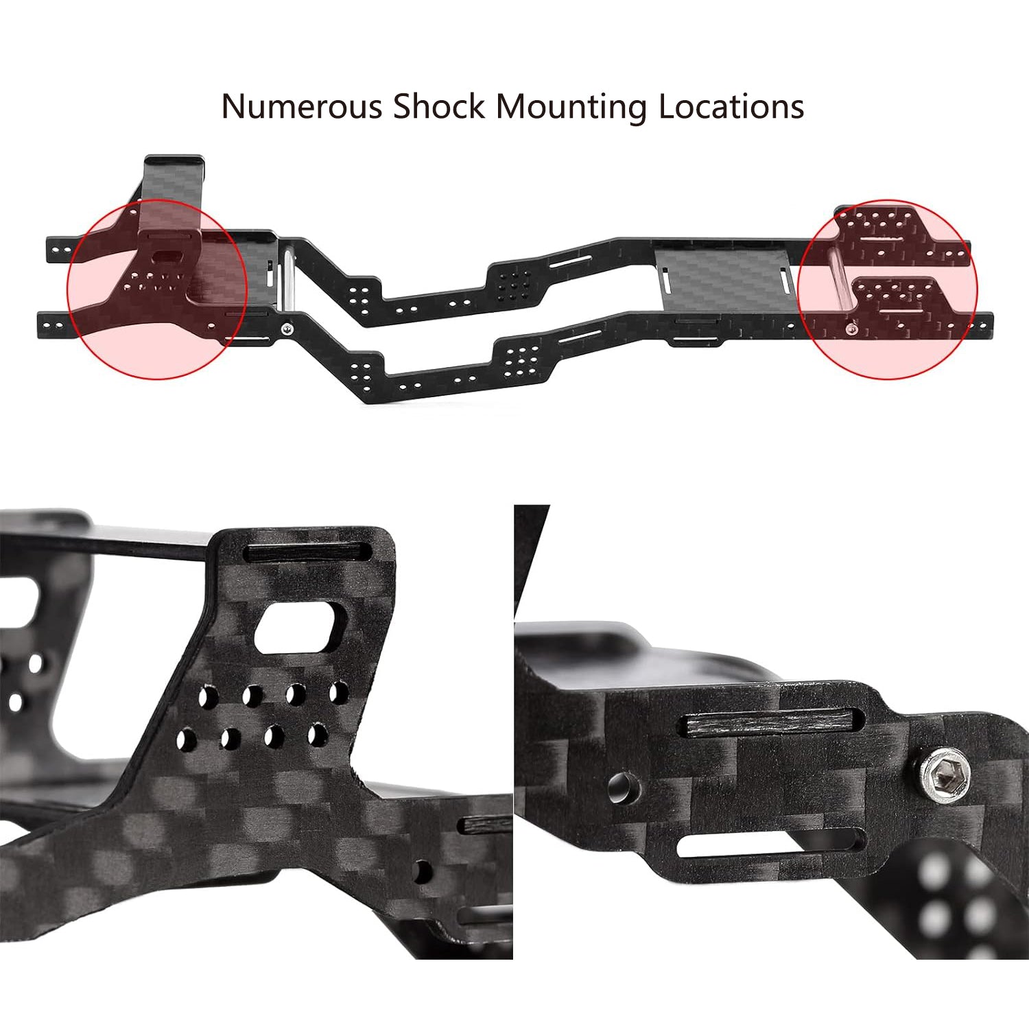MEUS Racing LCG Carbon Fiber Chassis Kit Frame Girder-Low Center of Gr