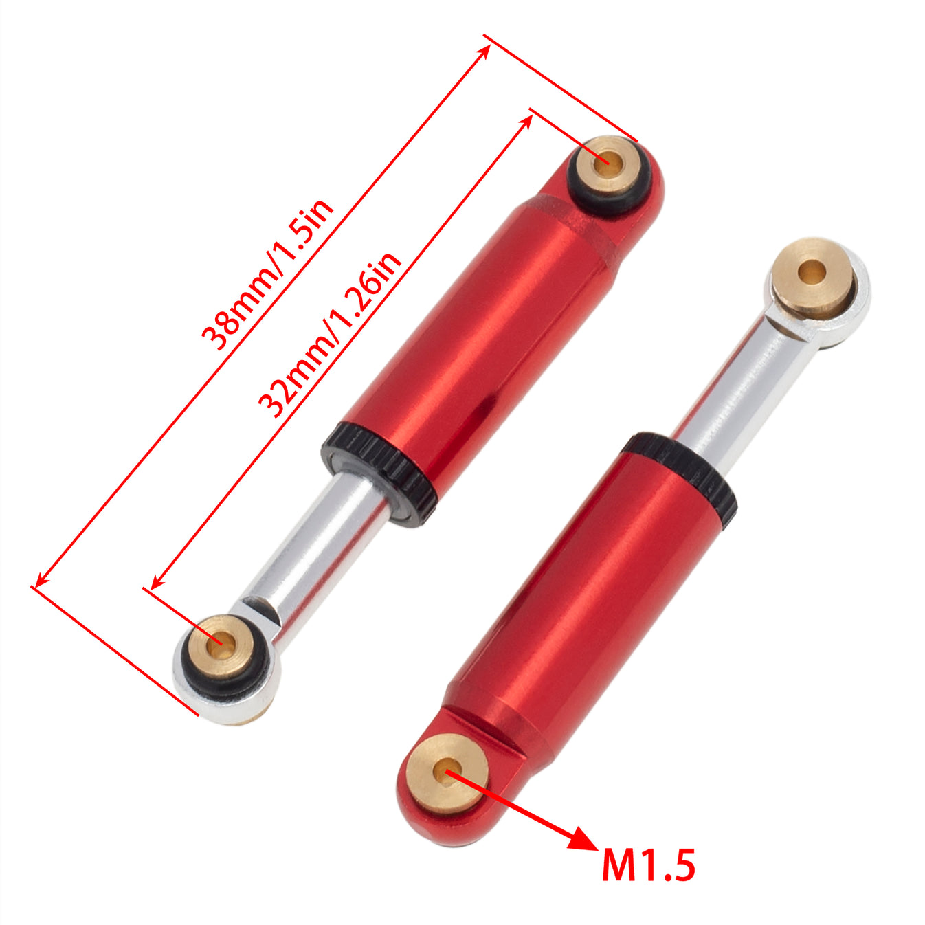 Meus Racing Metal Internal Spring Damper Shocks for Axial SCX24 90081