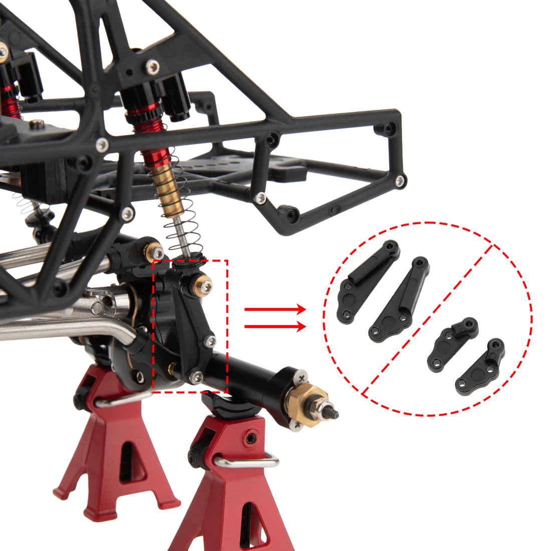 MEUS Racing SCX24 Mantis Roll Cage Body Shell Chassis Kit for 1/24 Axi