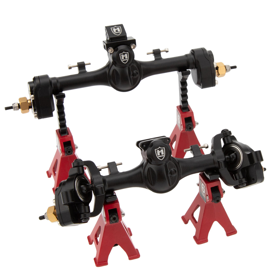 MEUS Racing SCX24 Metal Portal Front Rear Axles Wider +6.2MM for Axial