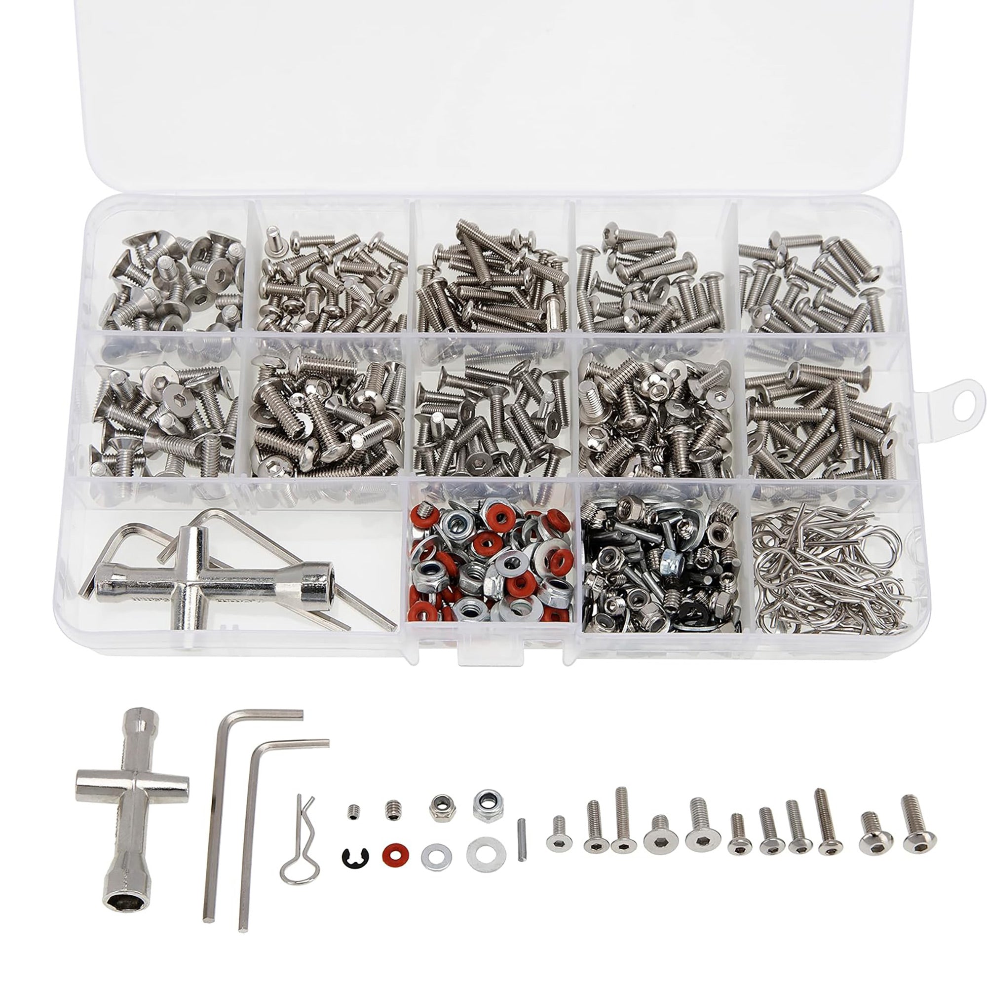 MEUS Racing 603pcs RC Screws Kit Tools Parts for Traxxas Axial Arrma R