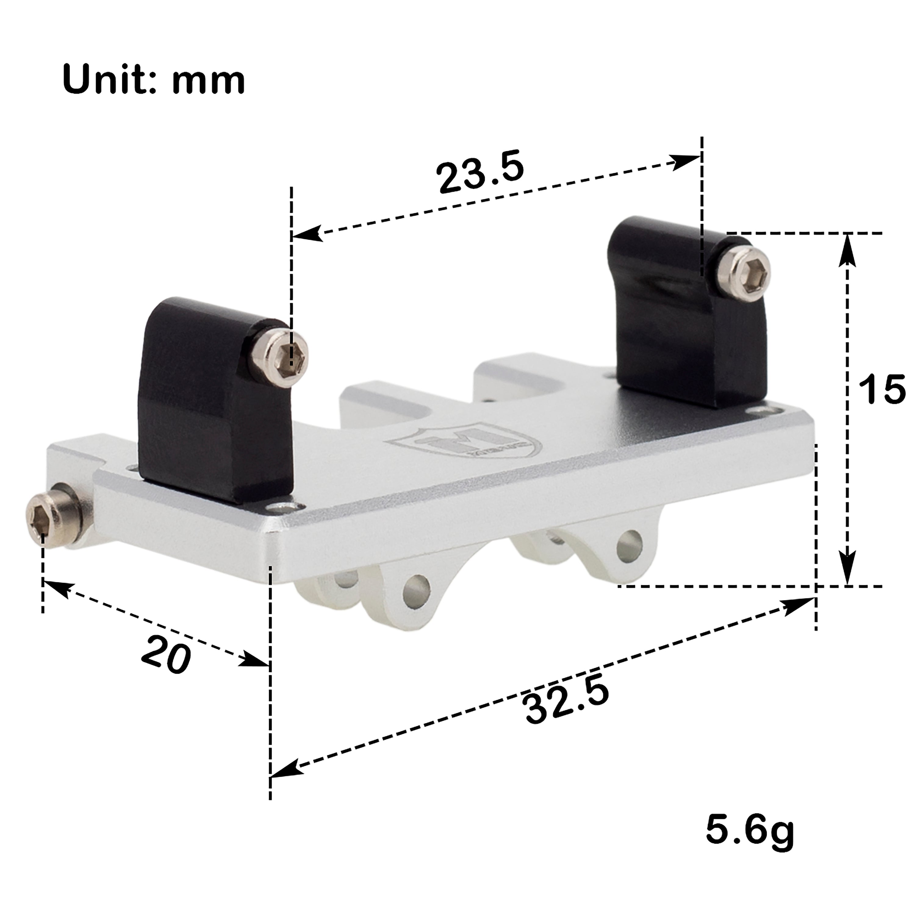MEUS Racing Aluminum Servo Mount for 1/24 MEUS SCX24 Isokinetic Front