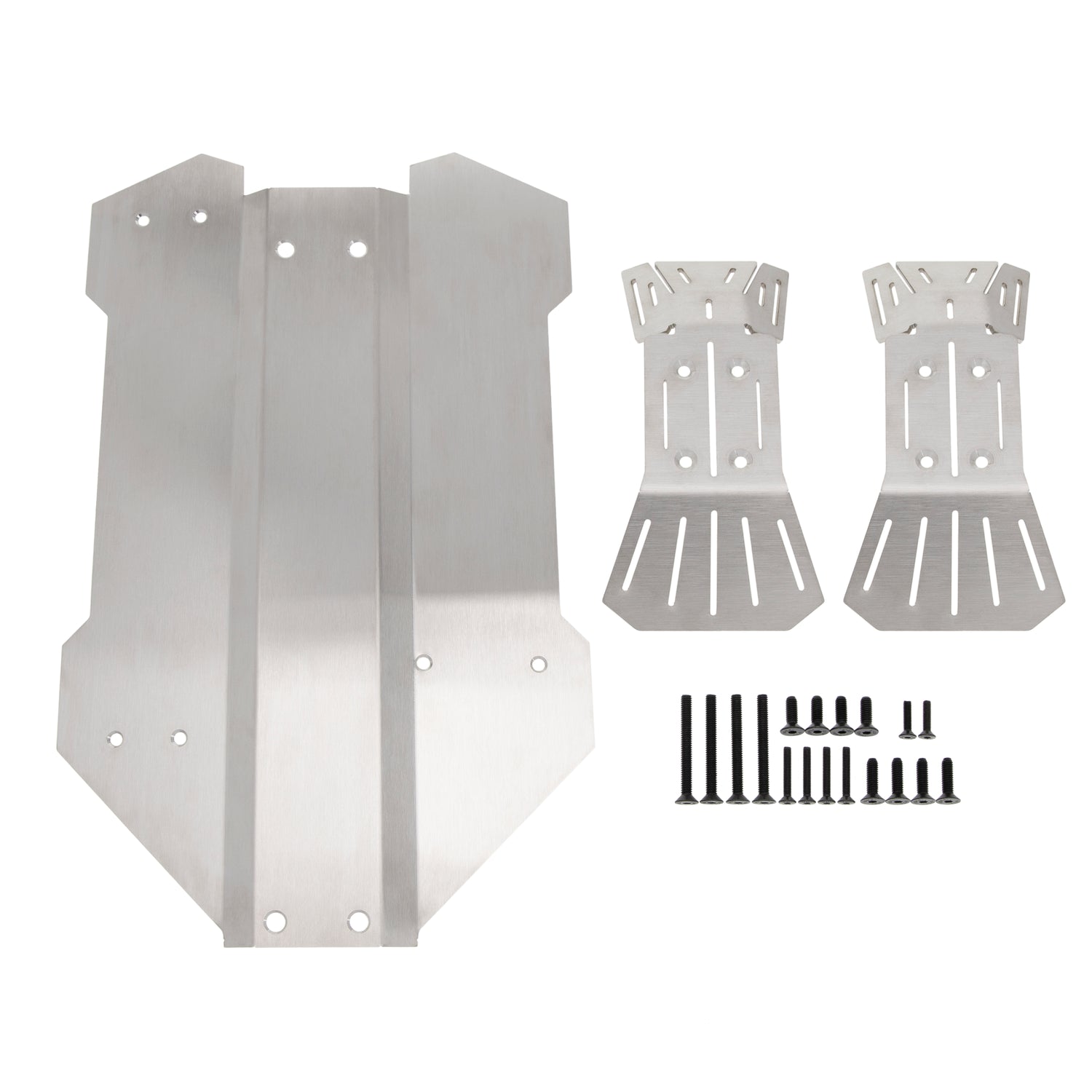 MEUS Racing Stainless Steel Chassis Armor Skid Plate for 1/10 Traxxas