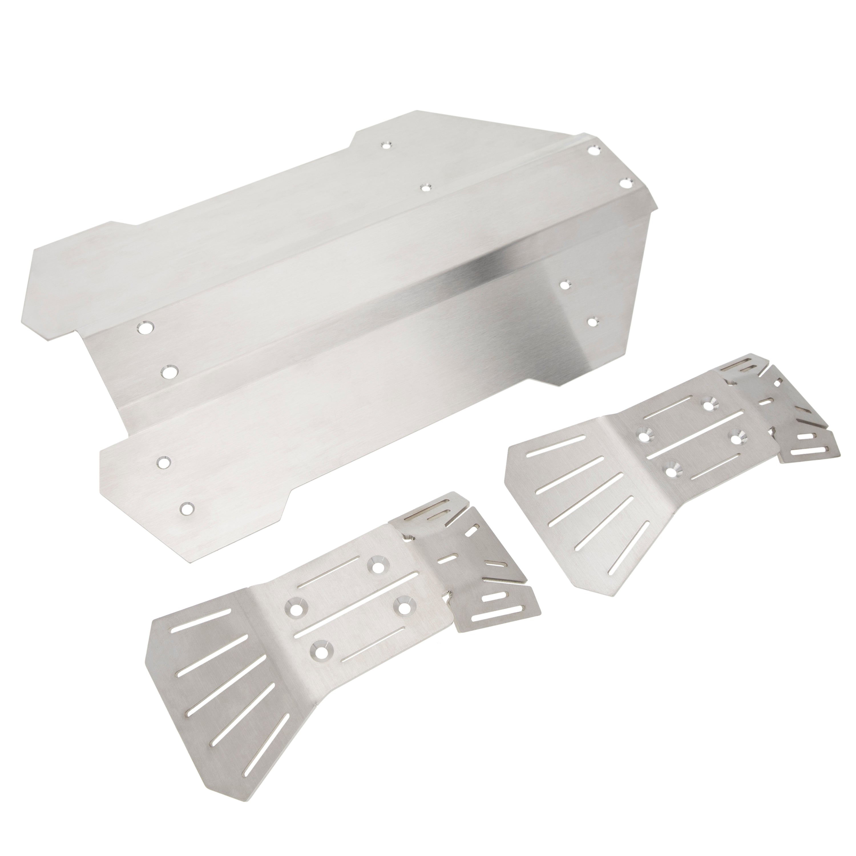 MEUS Racing Stainless Steel Chassis Armor Skid Plate for 1/10 Traxxas