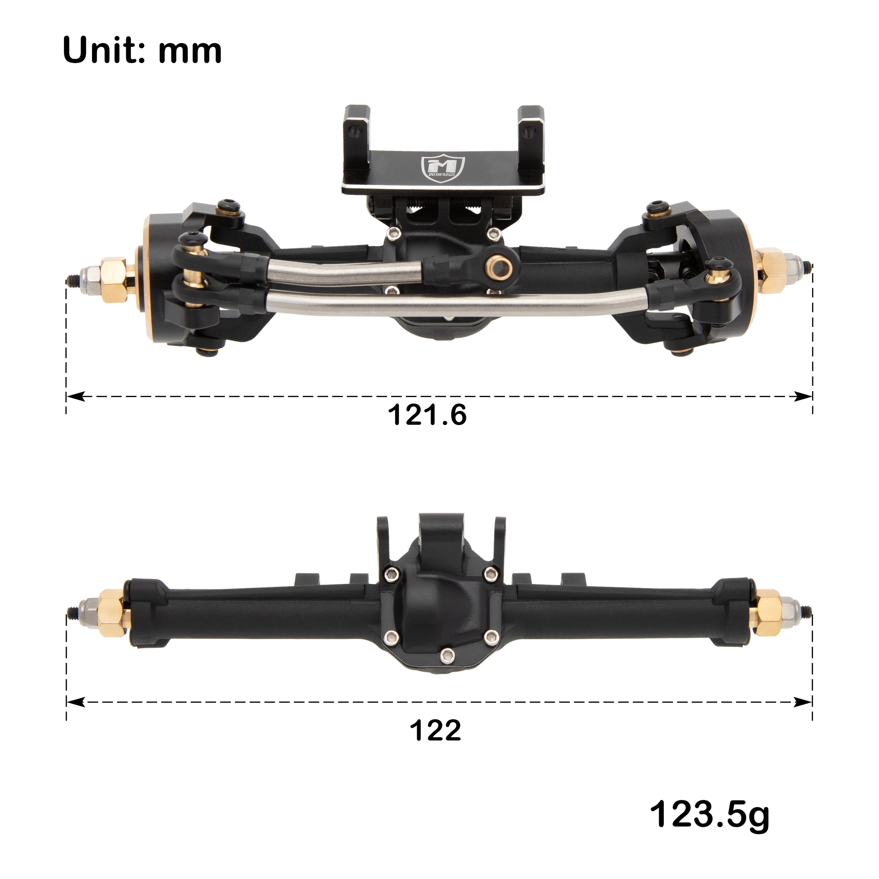 MEUS Racing TRX4M Nylon Isokinetic 3-Section CVD Front Rear Axles Maxi