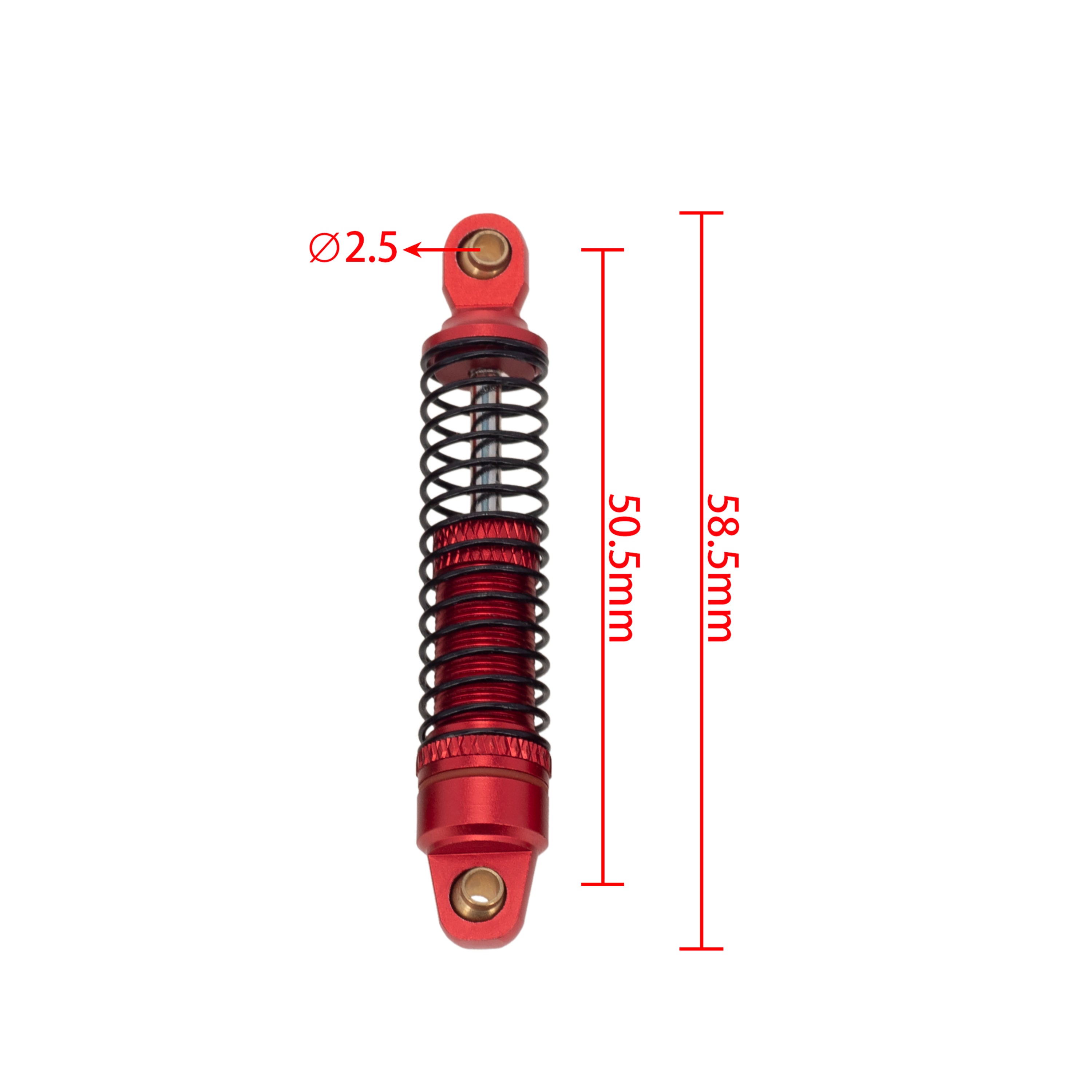 MEUS Racing 51mm Aluminum Threaded Oil Filled Shocks Absorber For 1/18