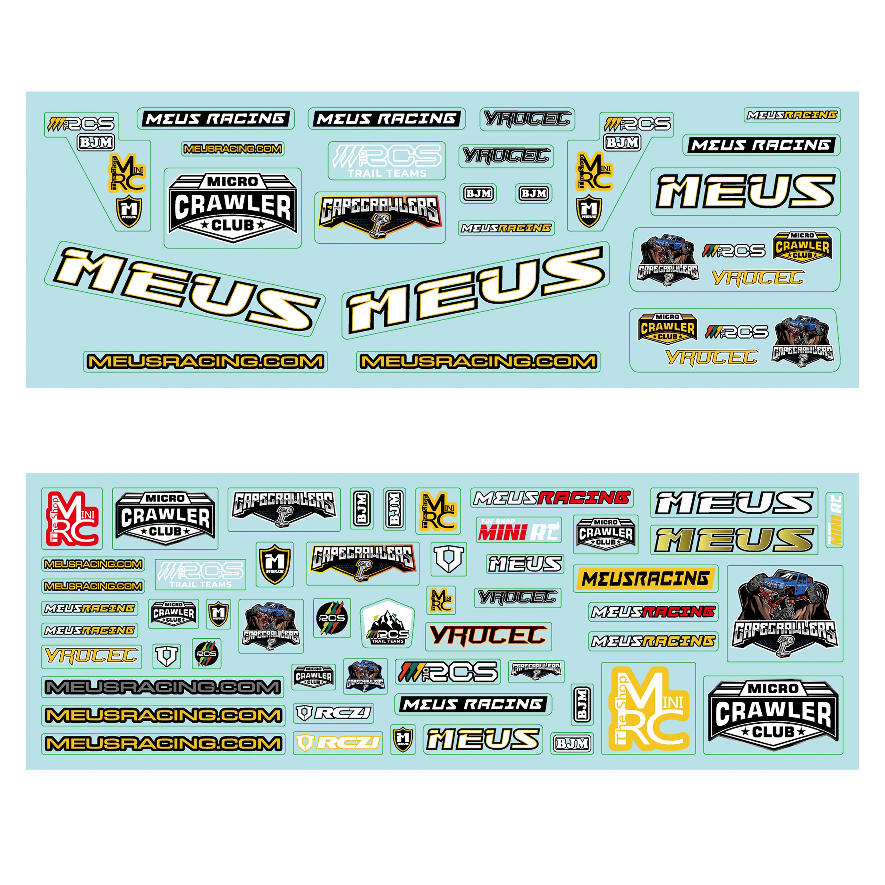 MEUS Racing MB18 Body Shell Stickers For 1/18 TRX4M Defender Bronco K1
